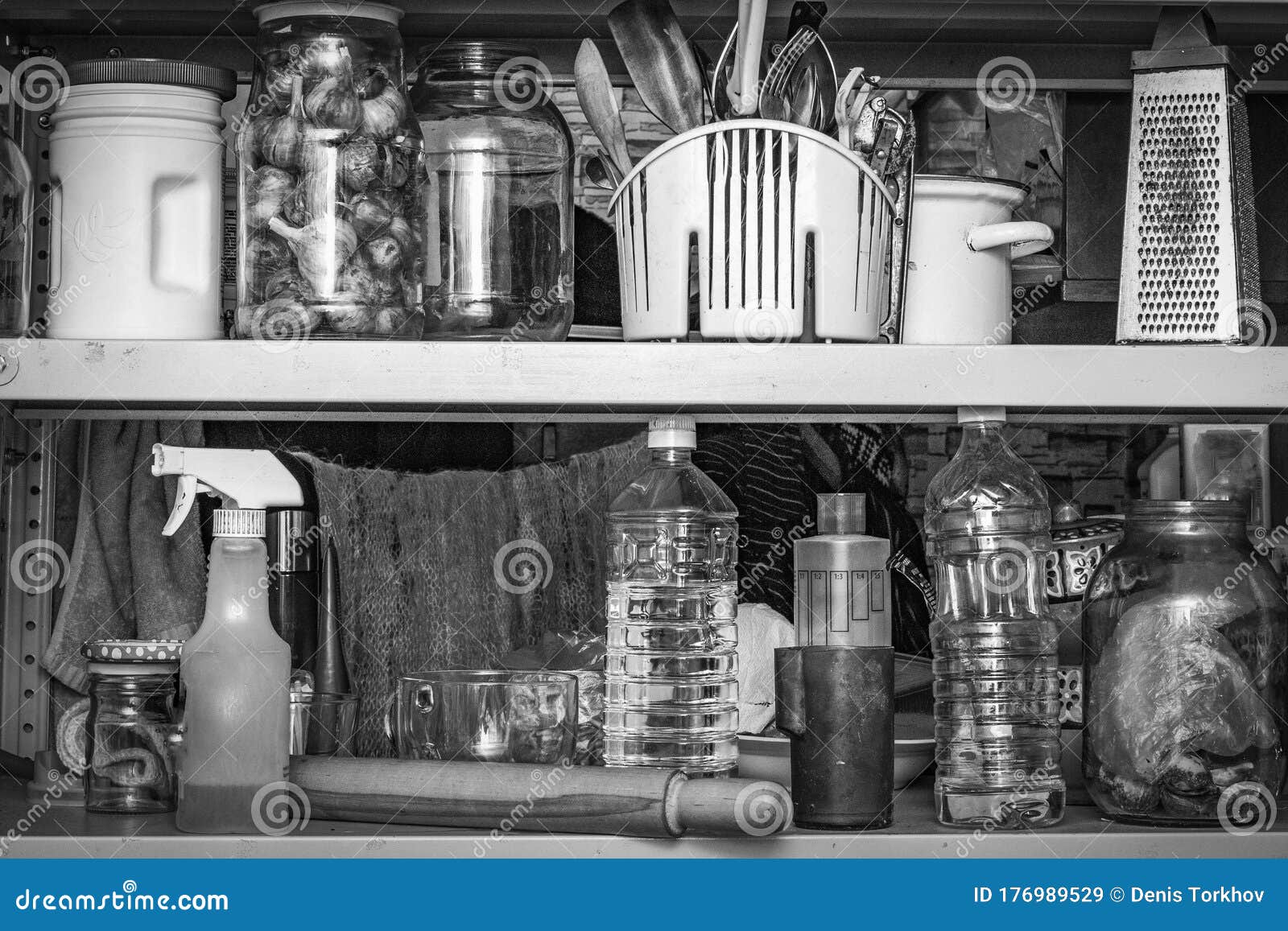 Big Mess in an Over Stuffed Suburban Garage Stock Image - Image of room ...