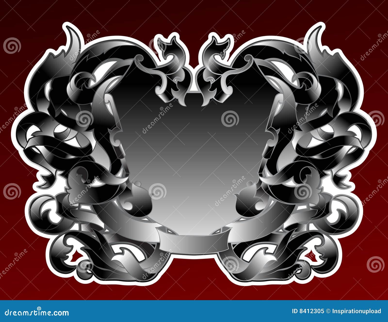 Big Metal Crest stock vector. Illustration of shine, ornamental - 8412305