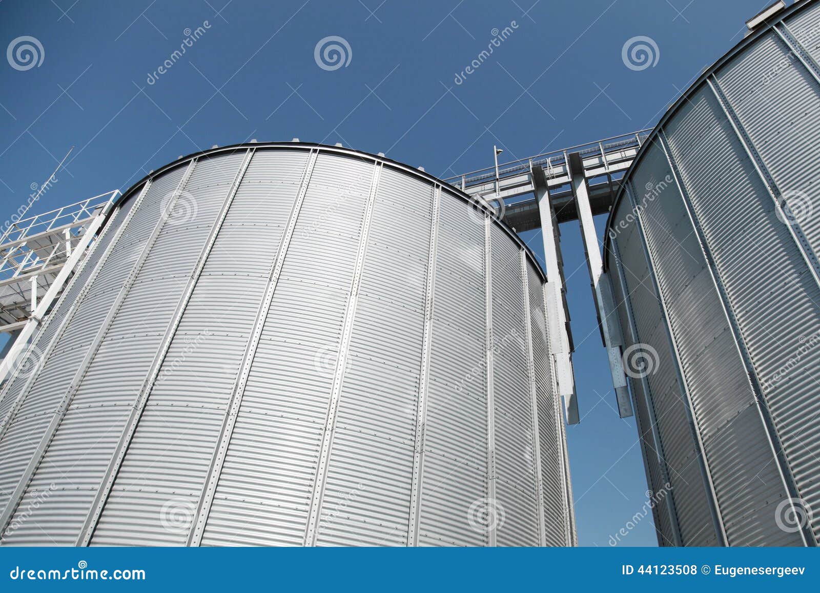 Big Metal Fuel Tanks and Blue Sky Stock Photo - Image of metal, export ...