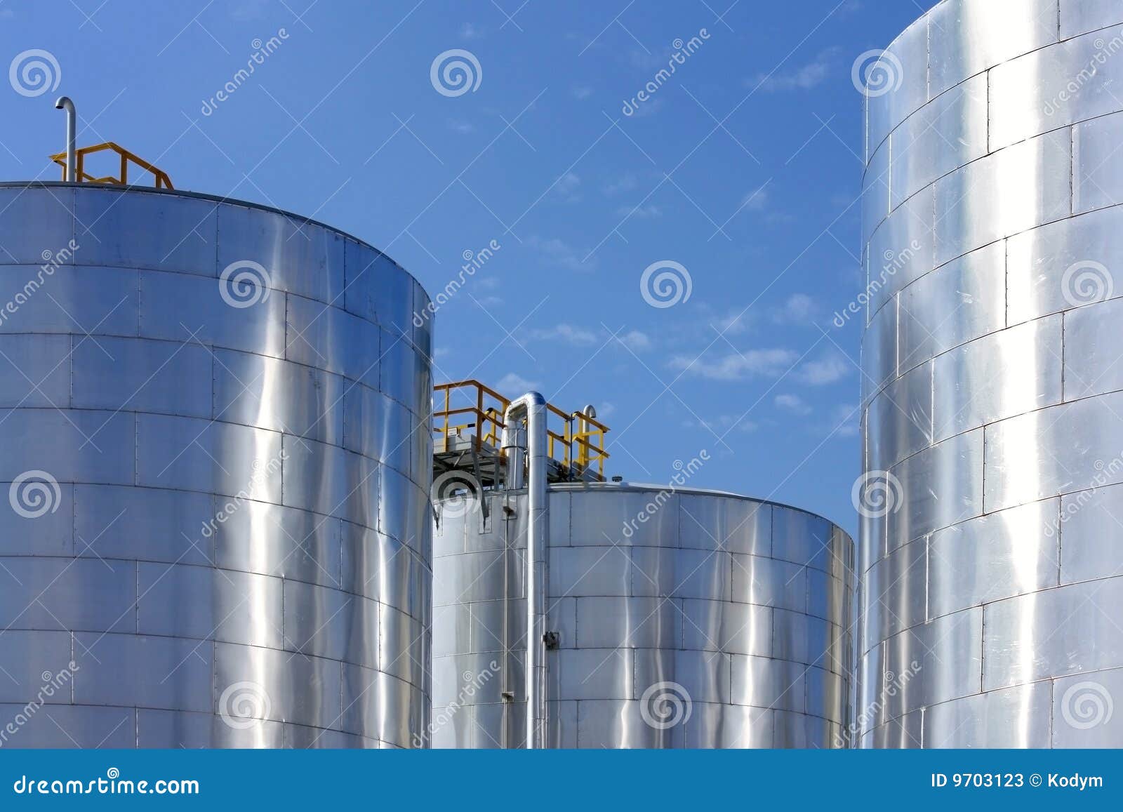Big metal gasoline tanks stock image. Image of container - 9703123