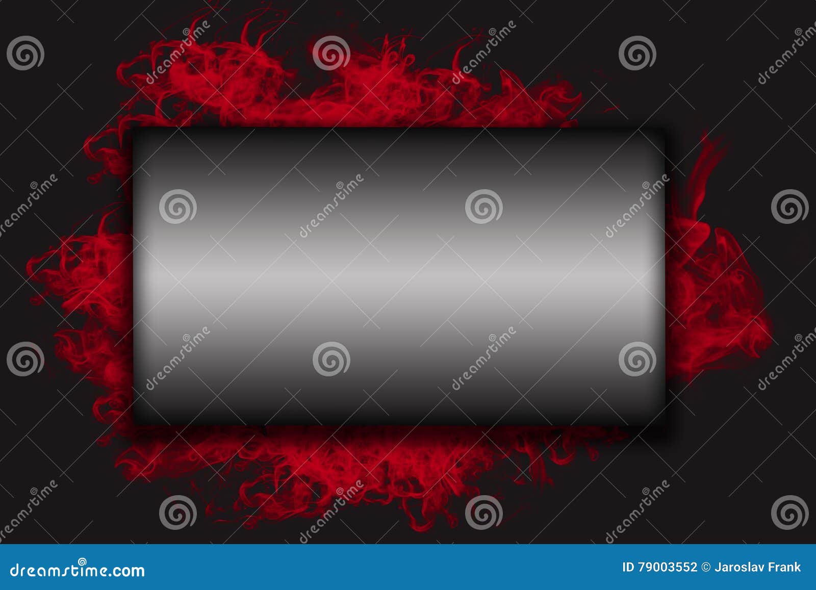 Big Metal Horizontal Rectangle on a Black Background Stock Illustration ...