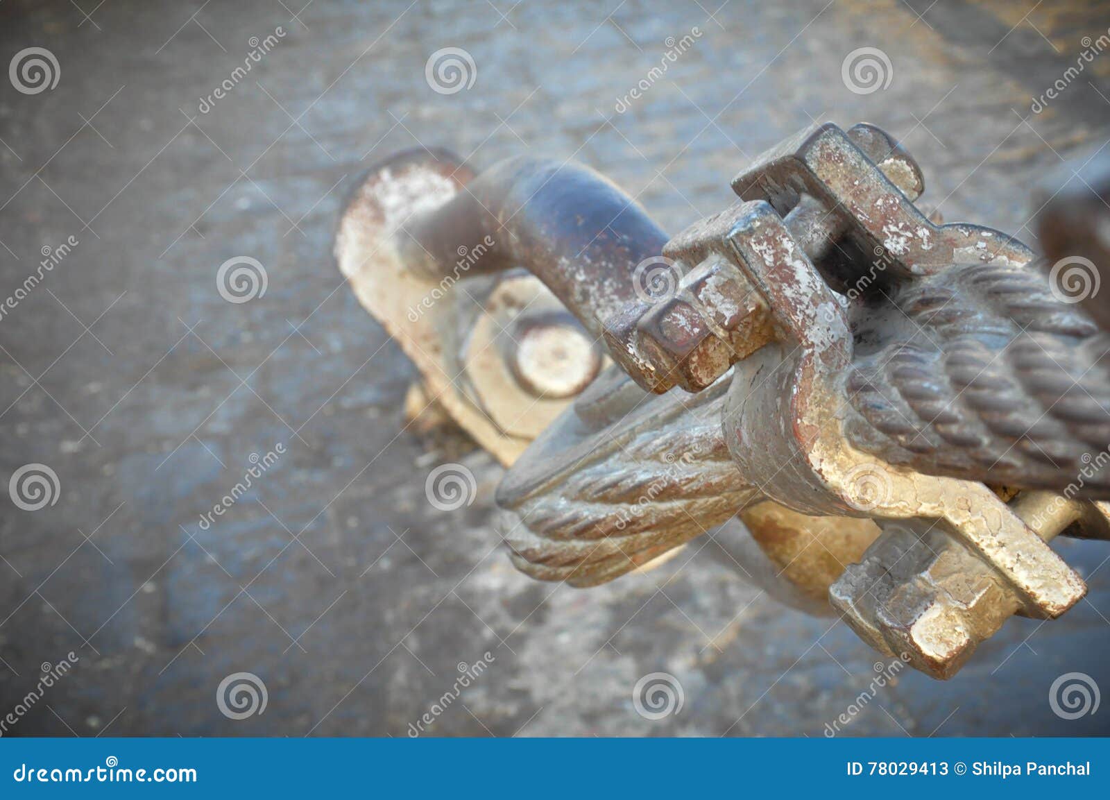 Big Metal Rope Fit with Nut and Bolt Stock Image - Image of knot ...