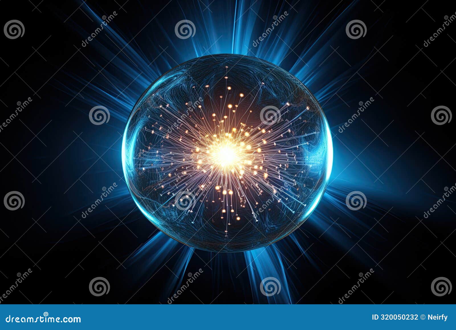 Big Metallic Sphere with Electric Rays, Power of the Gravitational ...