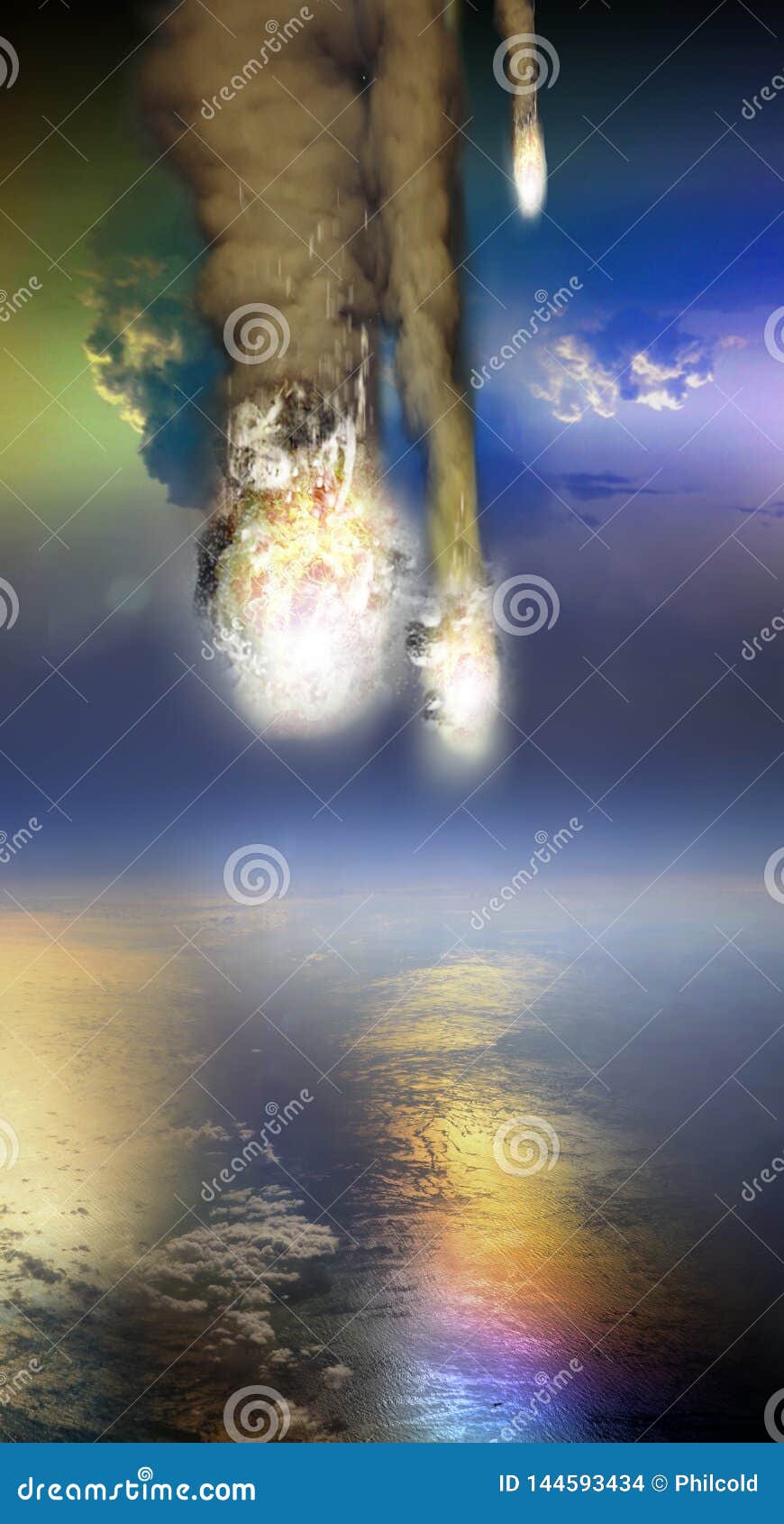 Meteor falling stock illustration. Illustration of cosmos - 144593434