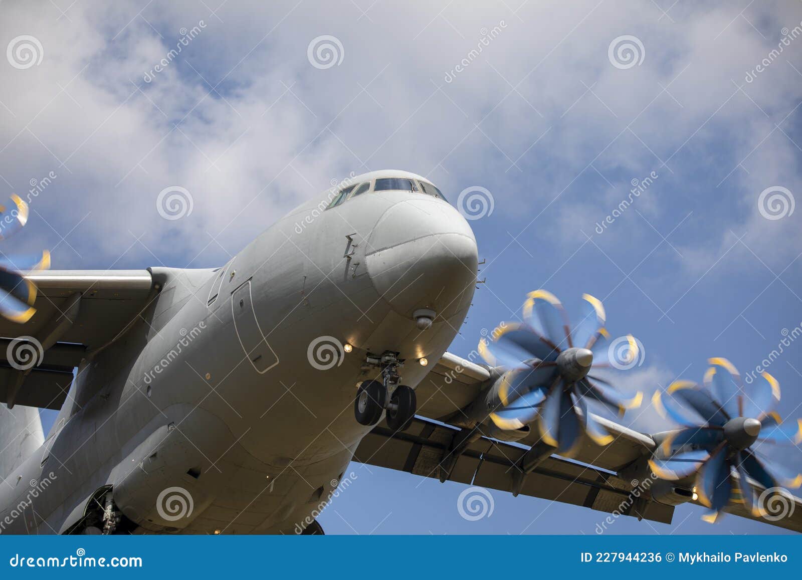 Big Military Transport Plane in the Sky. Stock Photo - Image of flight ...