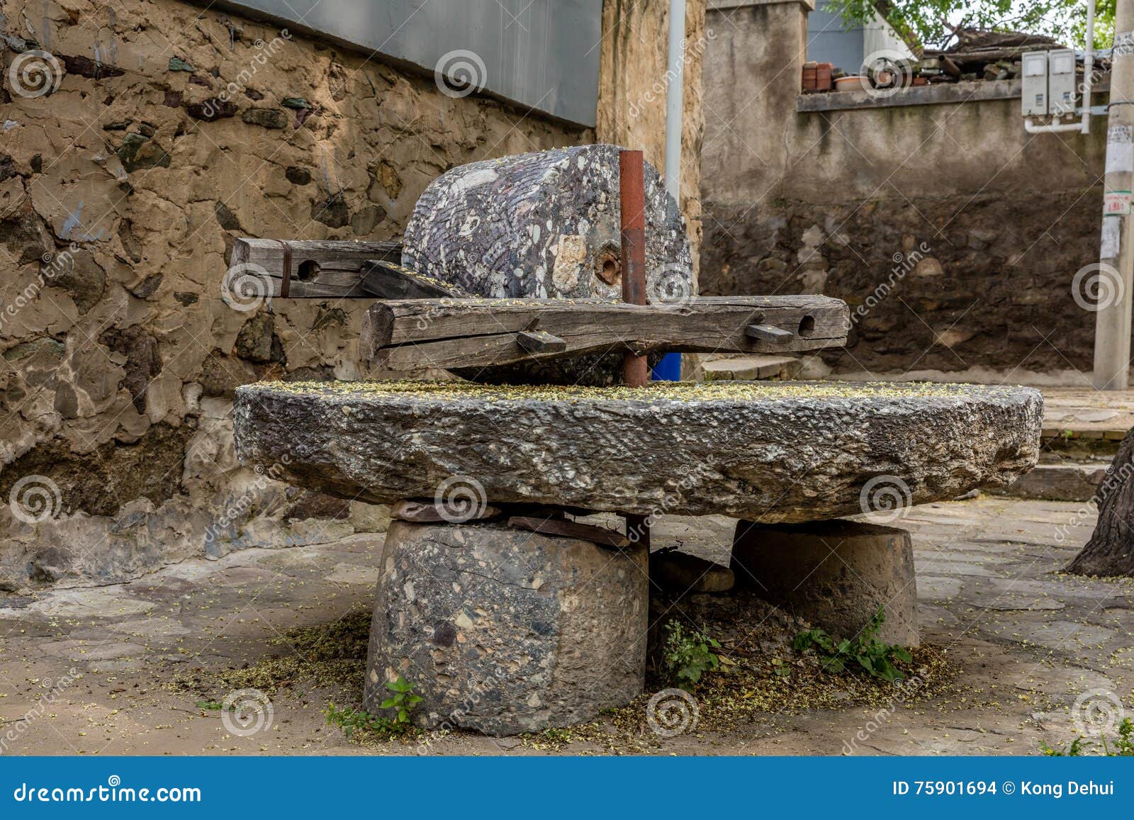 Big Millstone in Countryside Stock Photo - Image of system, rock: 75901694