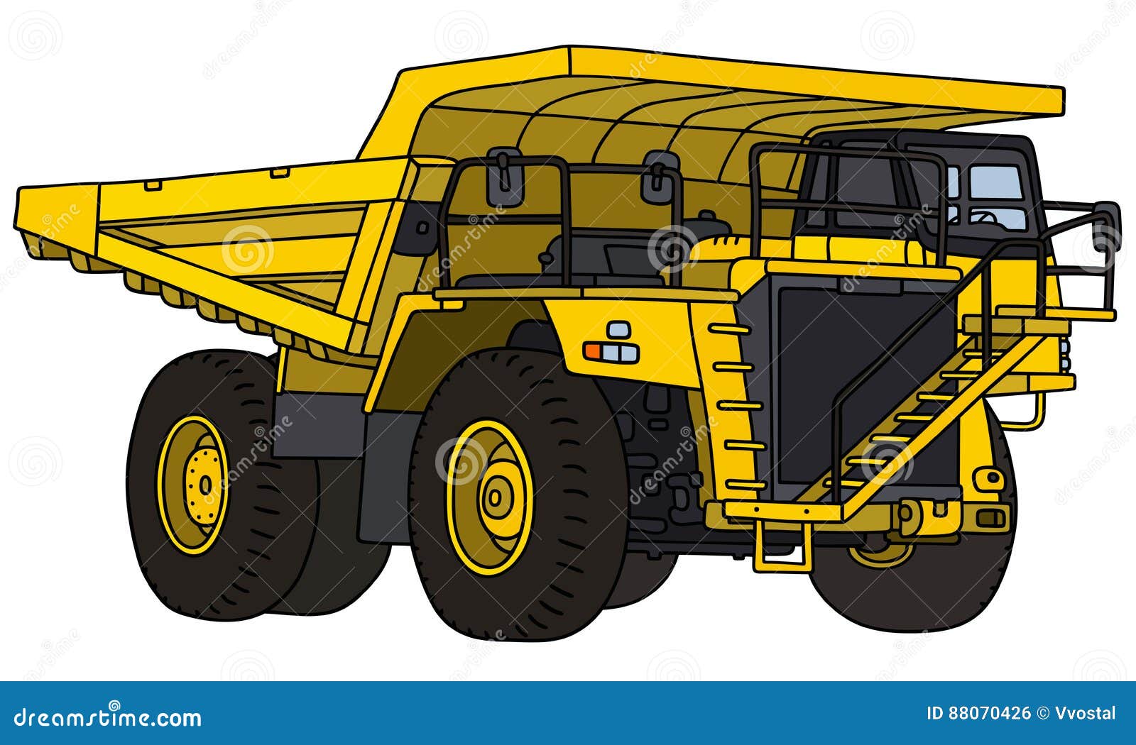 Big mining dump truck stock vector. Illustration of large - 88070426