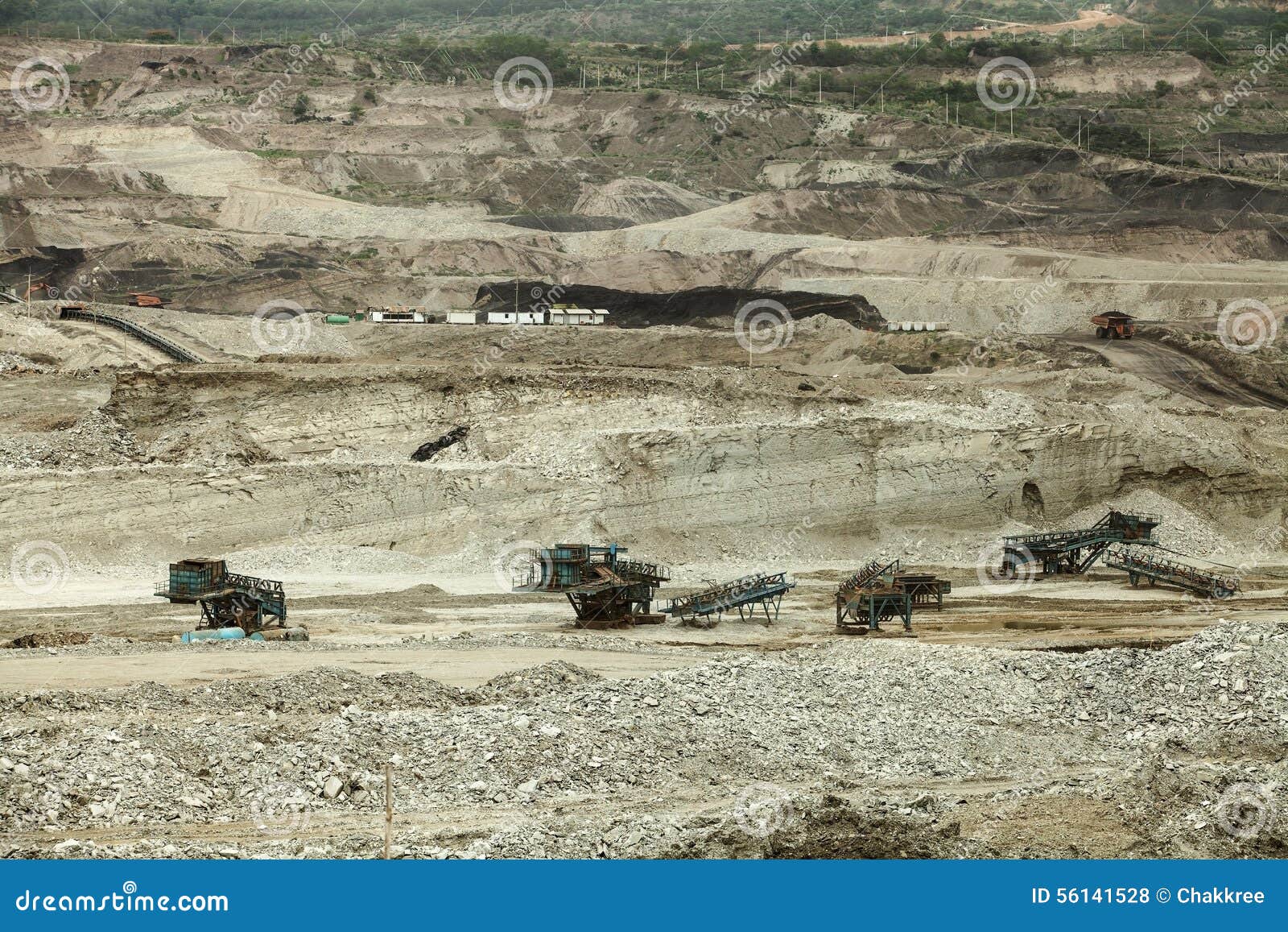 The Big Mining Lignite Thailand. Stock Photo - Image of machine, power ...