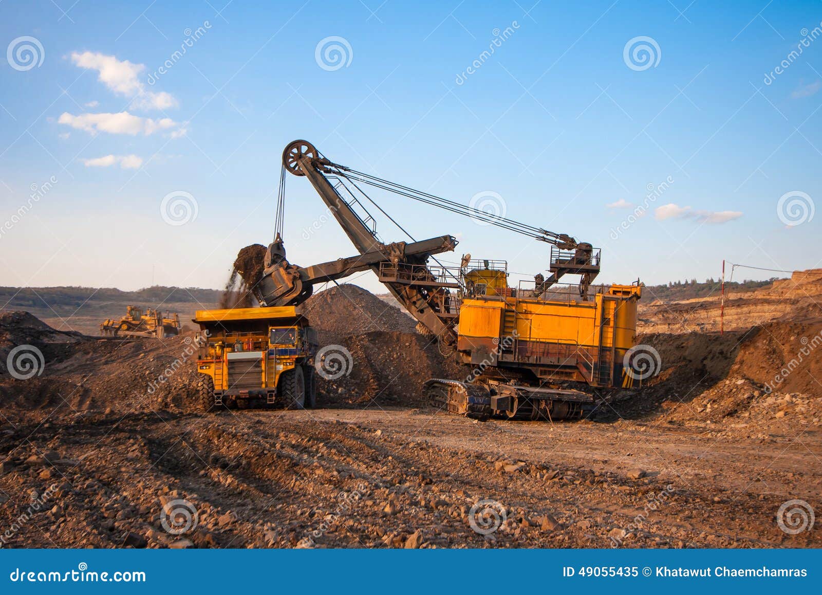 Big Mining Truck Unload Coal Stock Image - Image of coal, mover: 49055435