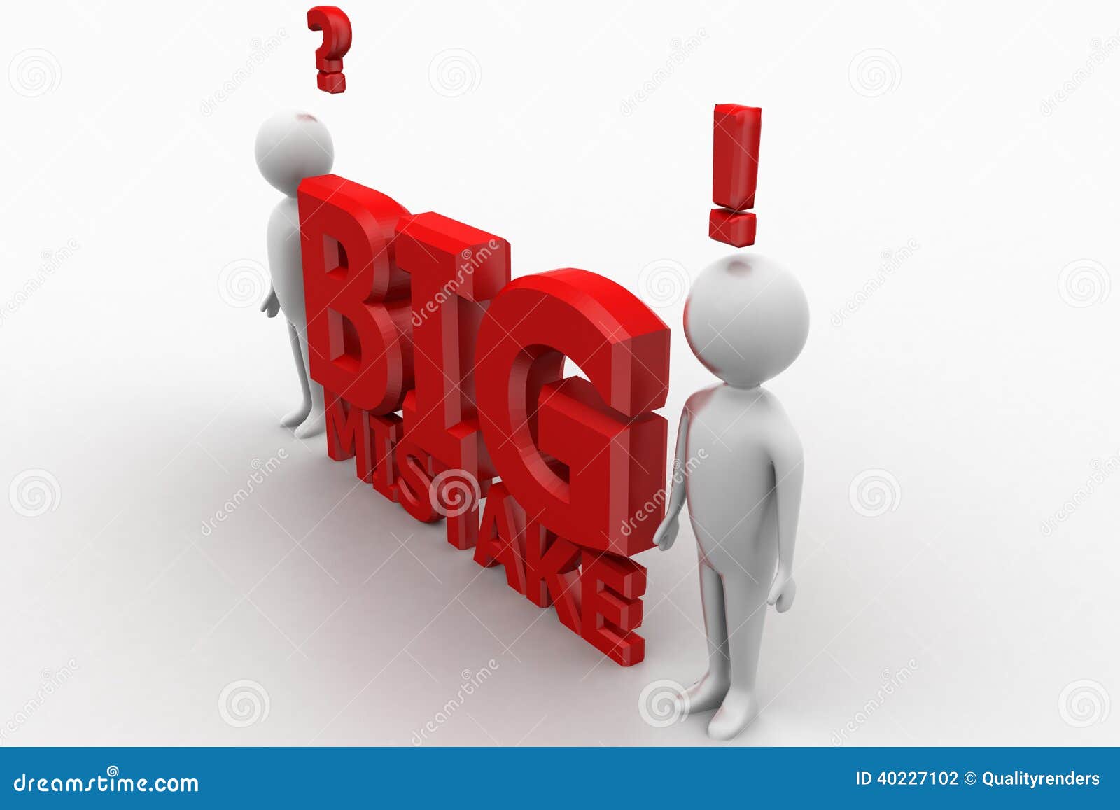Big Mistake Illustration With Human Stock Illustration - Illustration ...