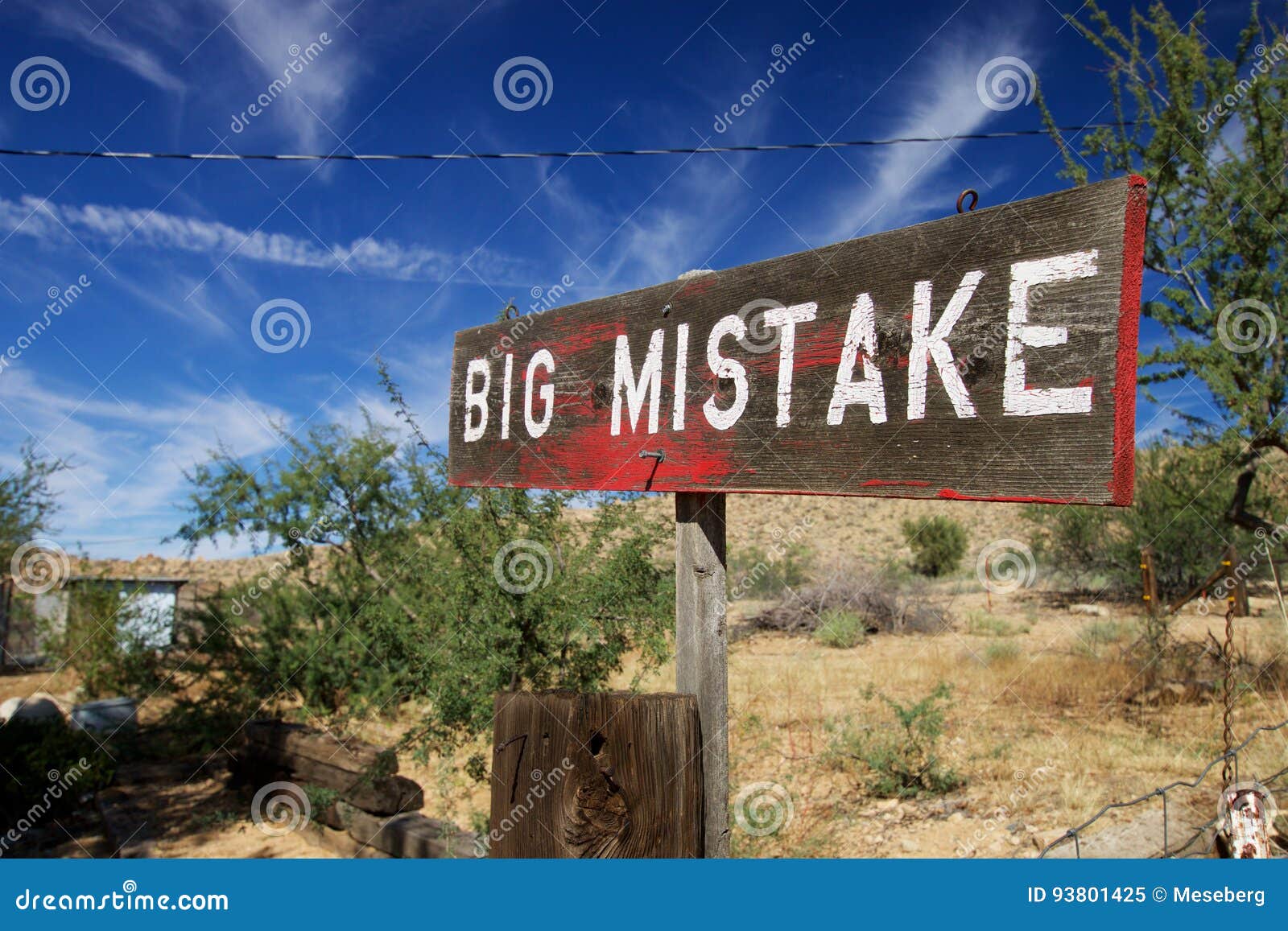 BIG MISTAKE stock image. Image of clouds, sign, abendoned - 93801425