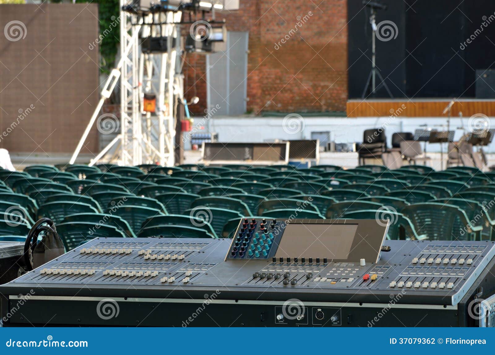 Big Mixer Console in a Concert Stage Stock Photo - Image of industry ...