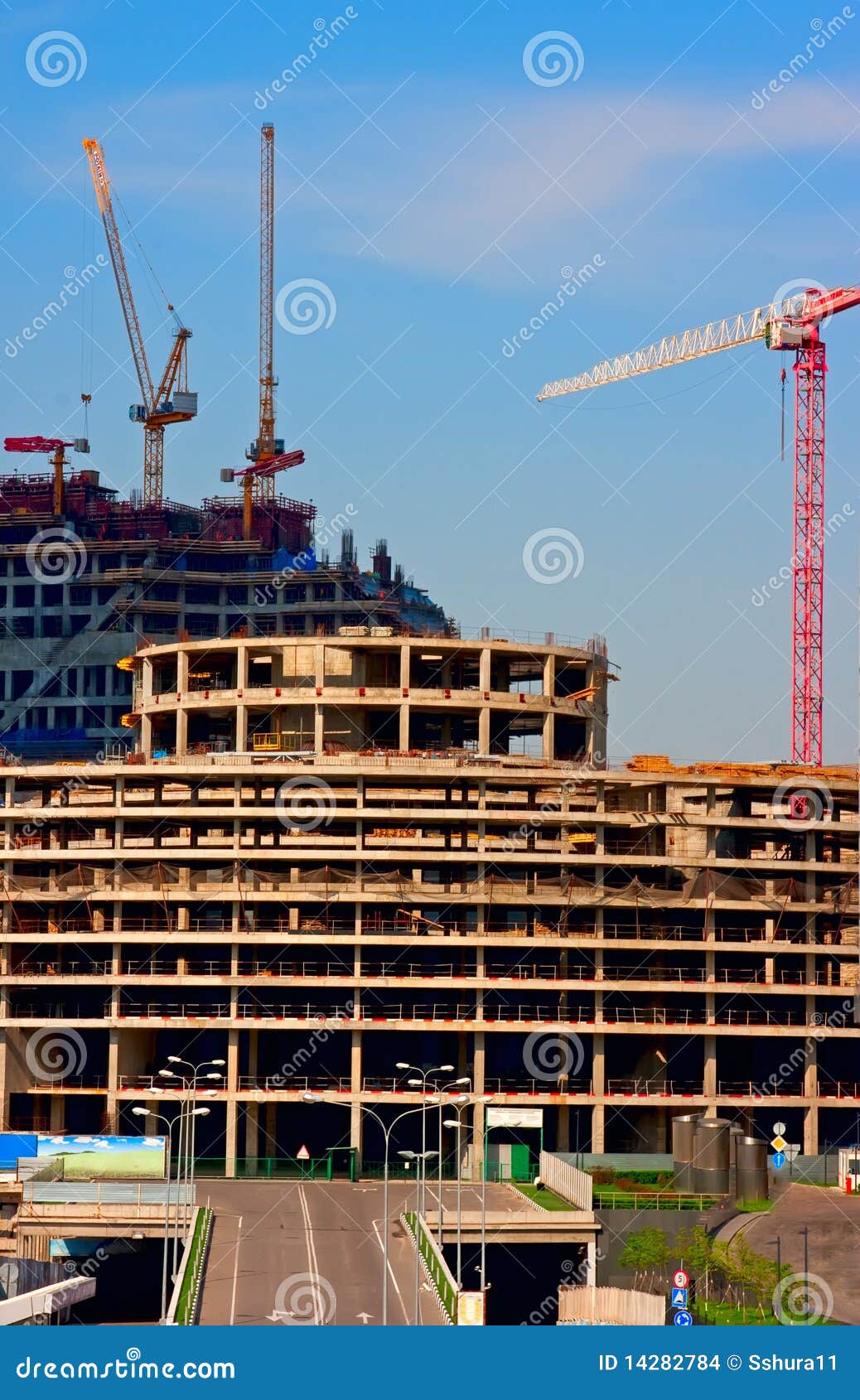 Big Modern Building Construction Stock Photo - Image of color, large ...