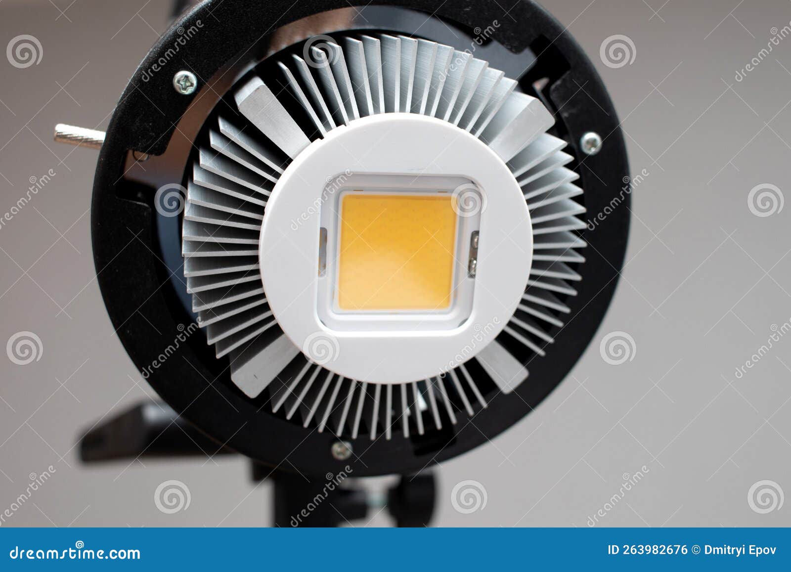 Big Modern LED of Head LED Video Light Stock Photo - Image of digital ...