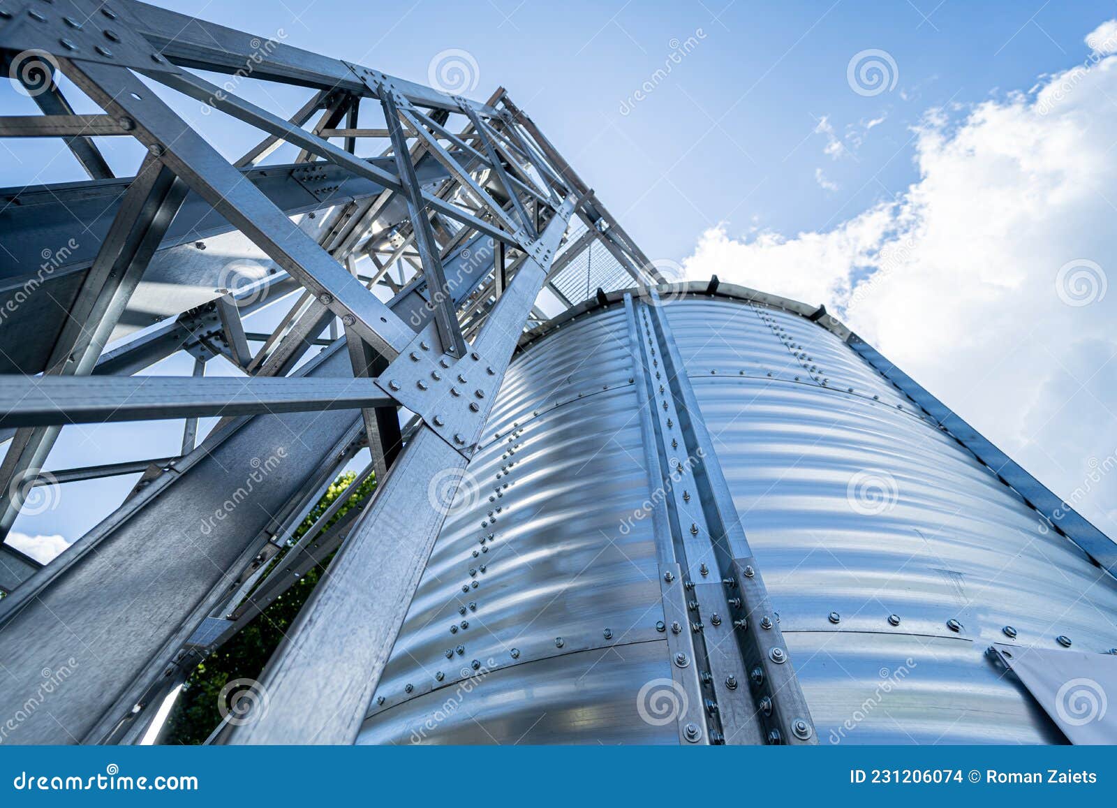 Big Modern Silos for Storing Grain Harvest. Stock Photo - Image of ...