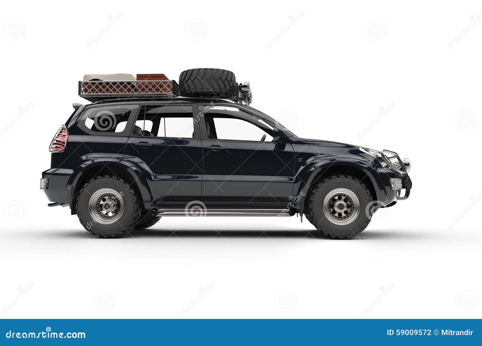 Big Modern 4WD SUV stock photo. Image of country, engine - 59009572