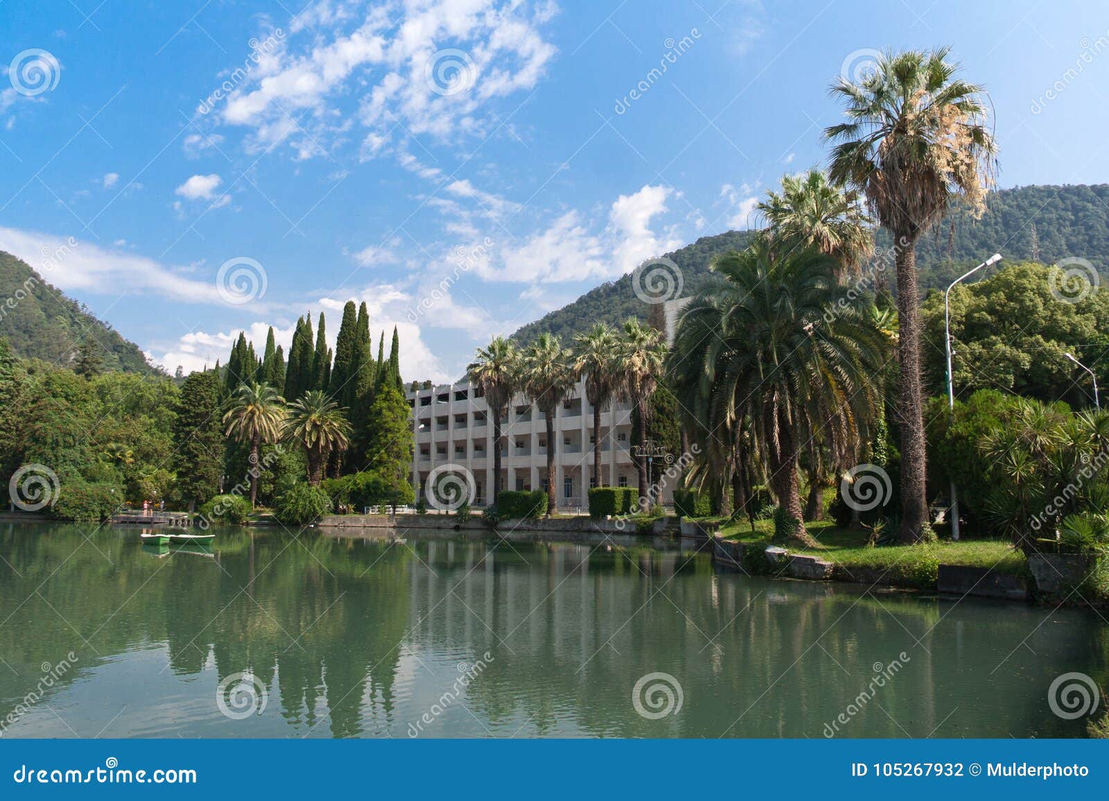 Big Monastic Pond at New Athos Abkhazia Stock Photo - Image of athos ...