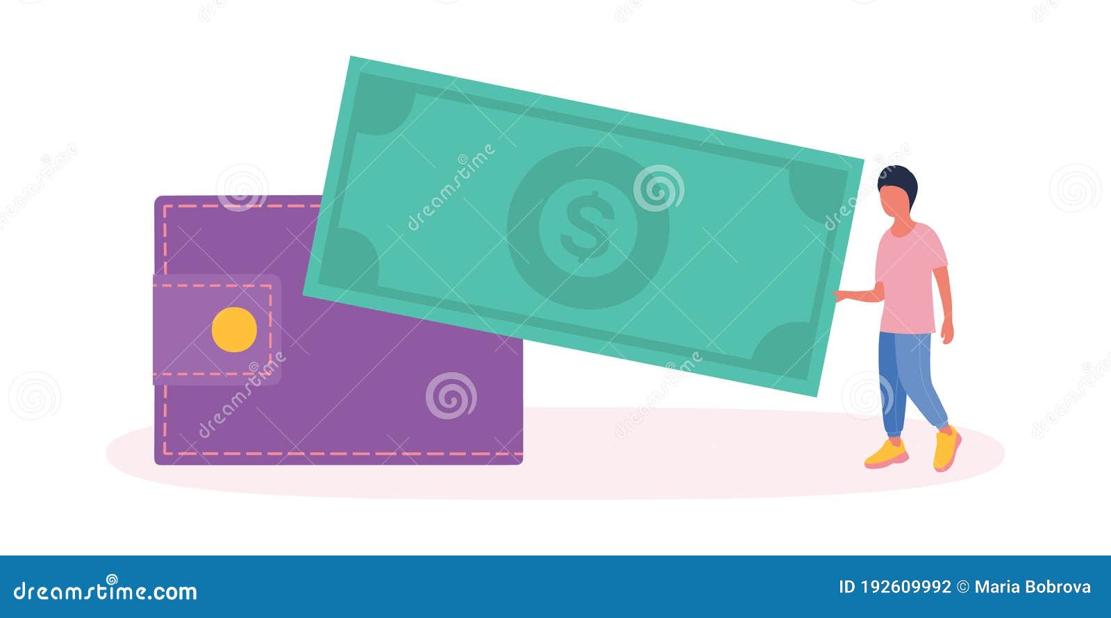 Big Money stock vector. Illustration of purse, design - 192609992