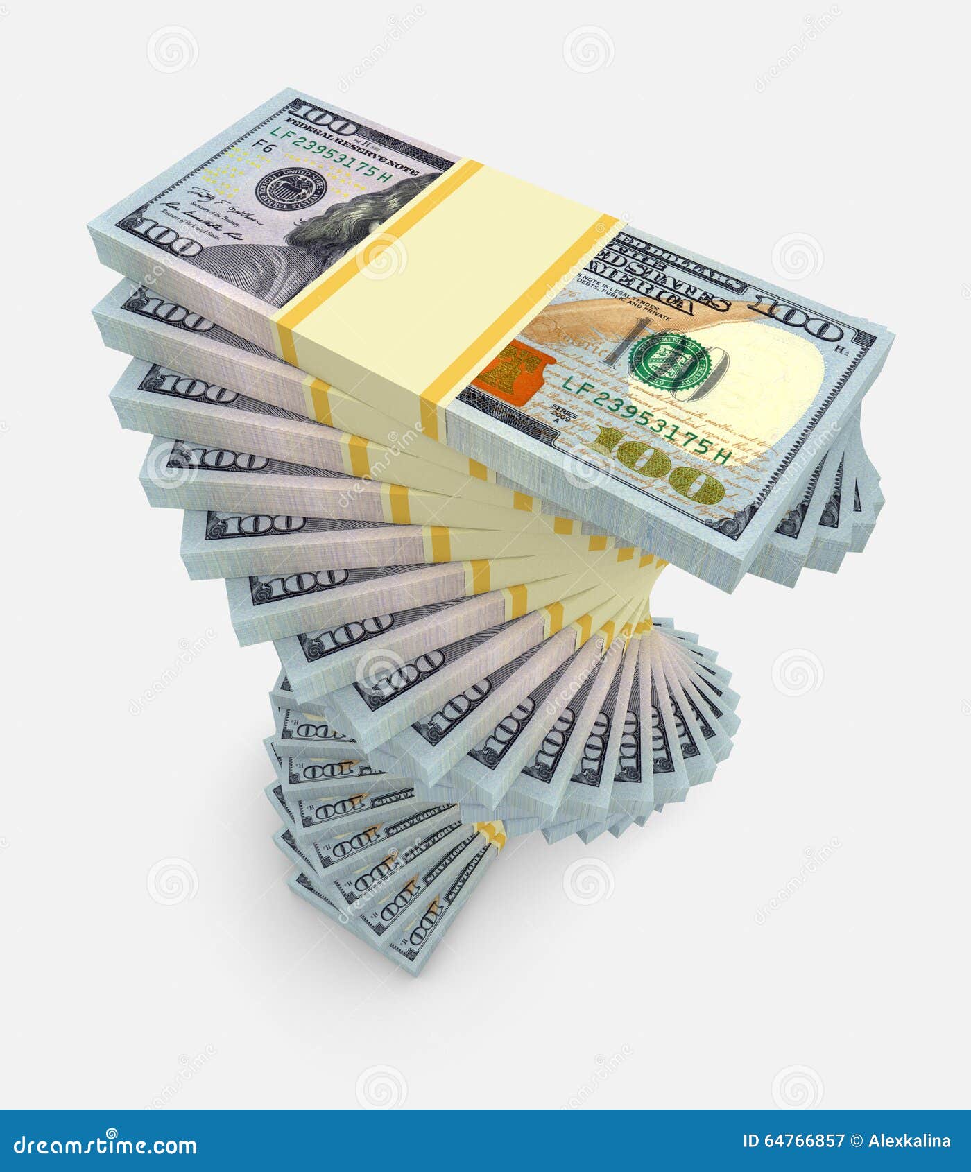 Big Money Stack. Finance Concepts Stock Illustration - Illustration of ...