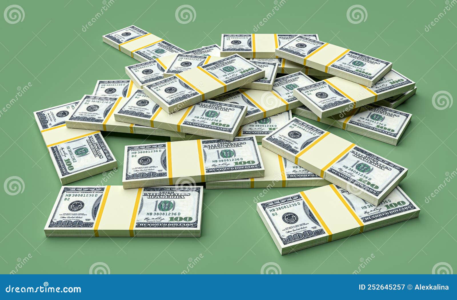 Big Money Stacks from Dollars. Dollar Finance Conceptual Stock ...