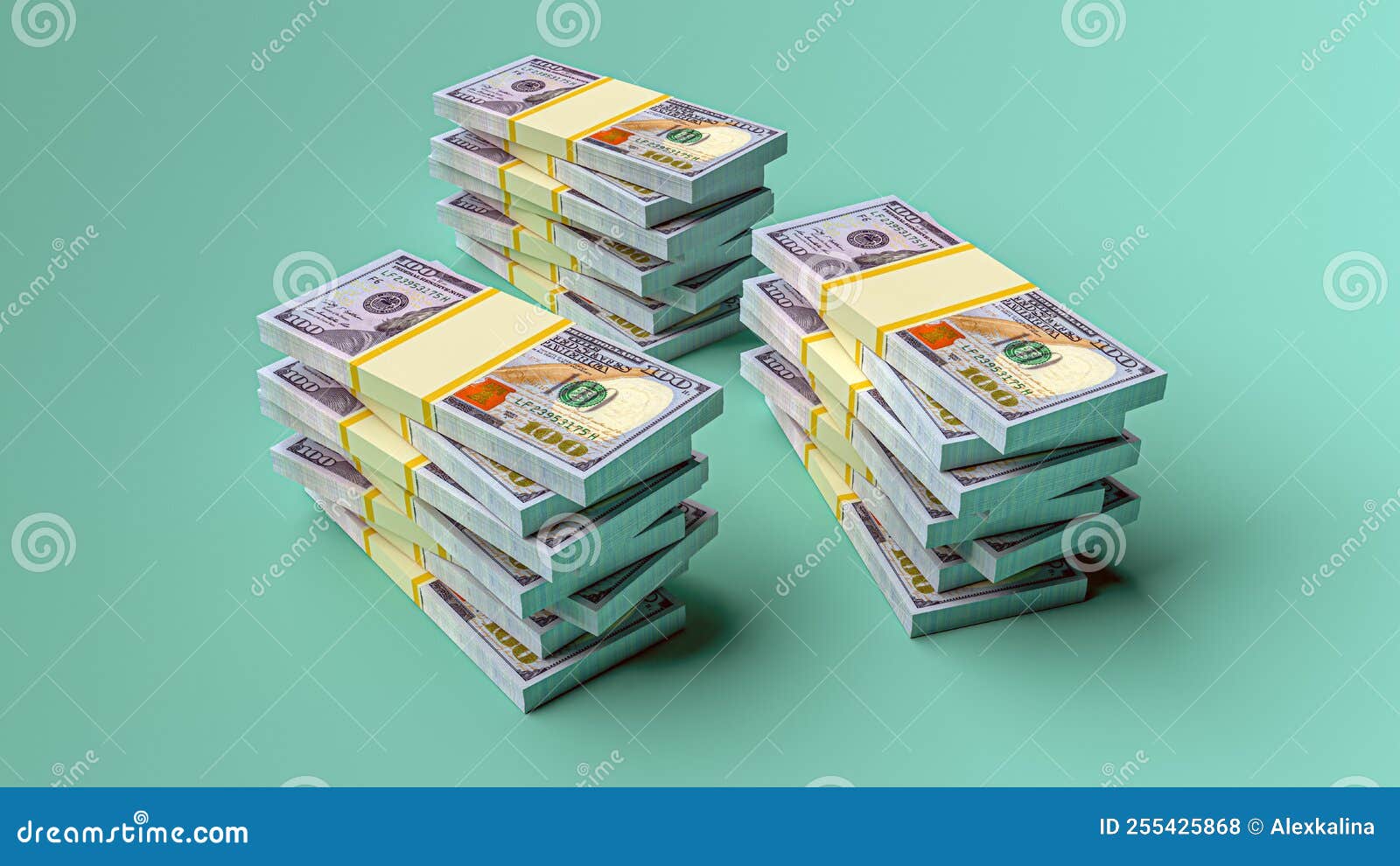 Big Money Stacks from Dollars. Dollar Finance Conceptual Stock ...