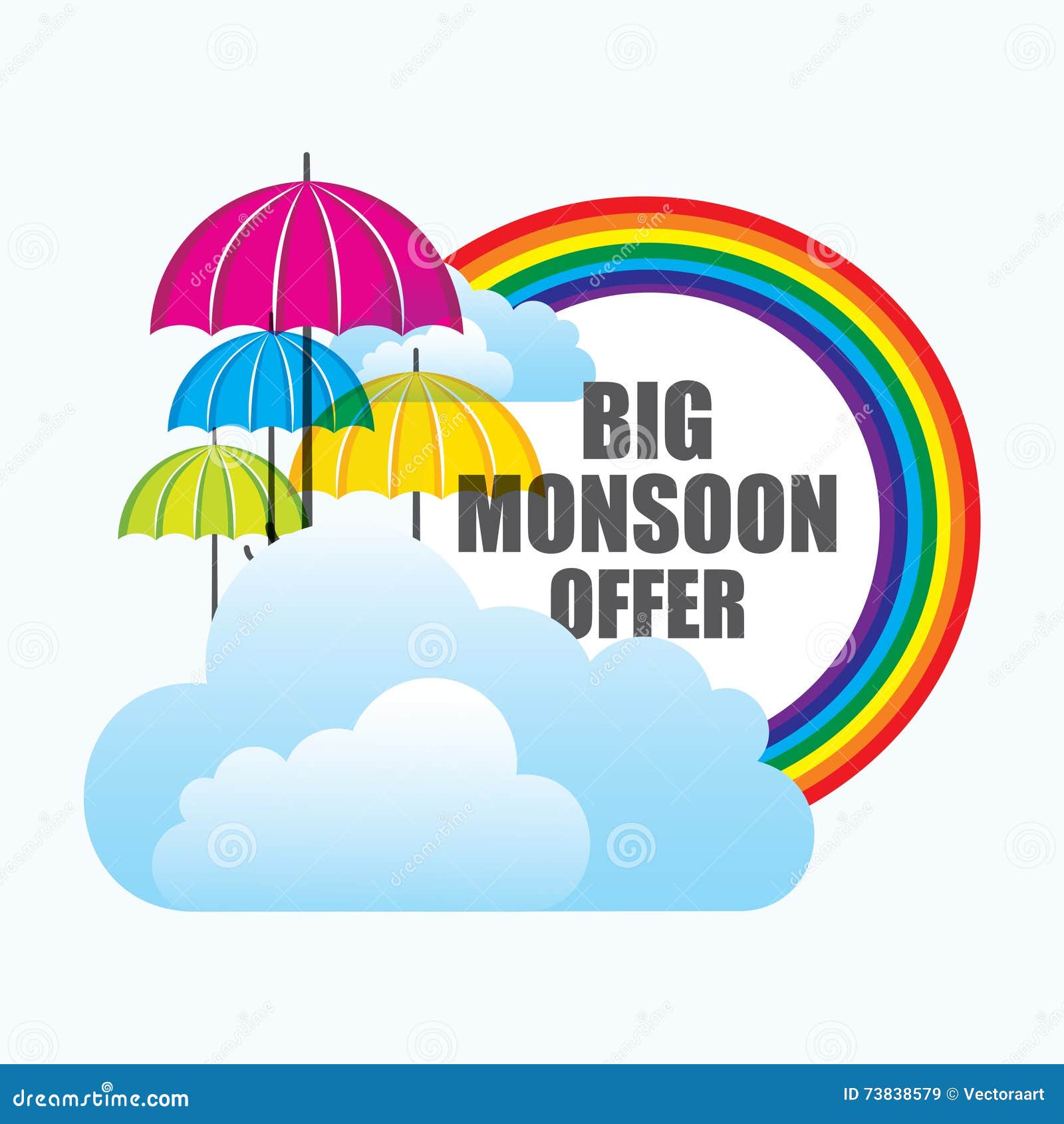 Big Monsoon Offer Banner Design Stock Vector - Illustration of offer ...