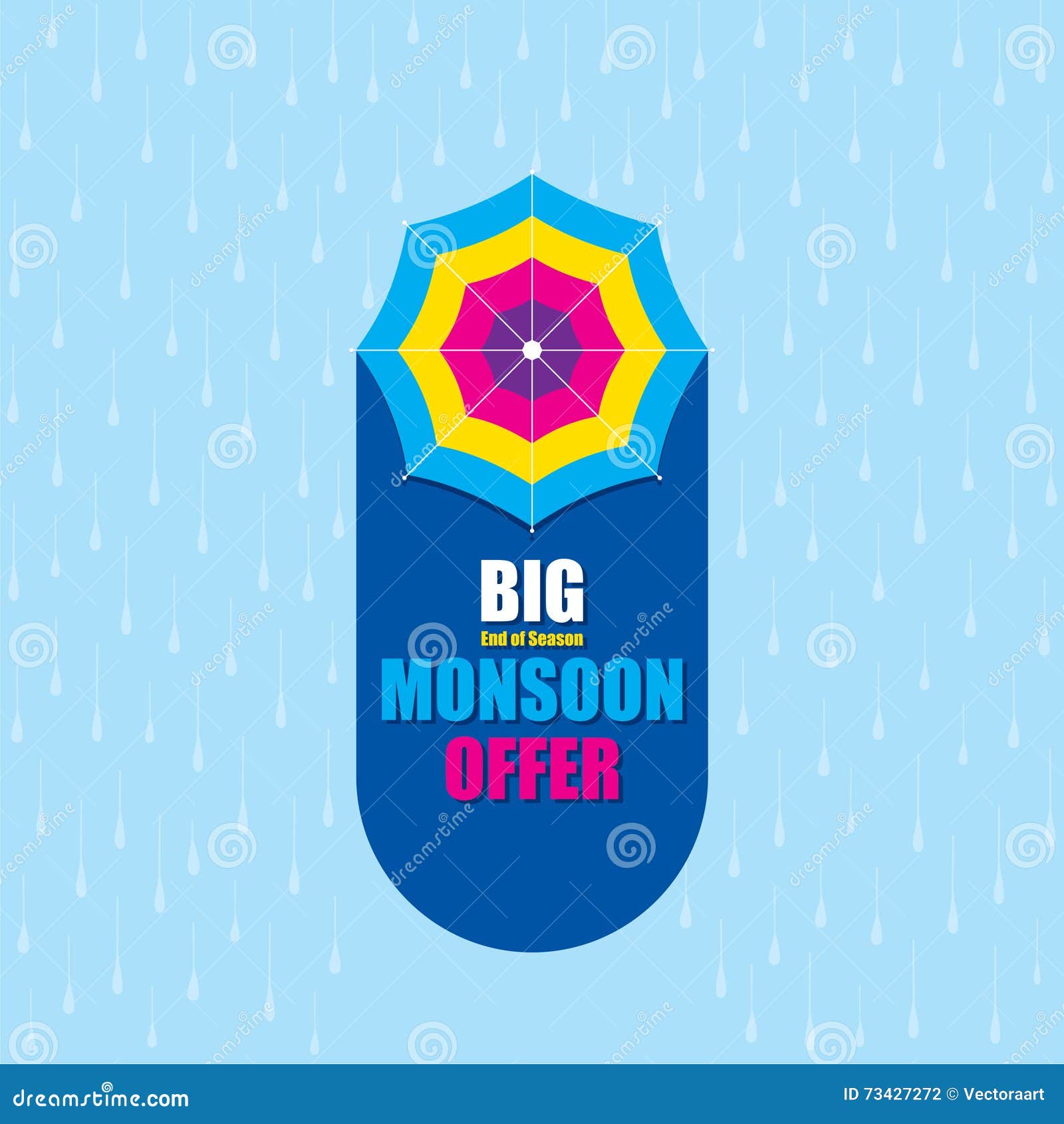 Big Monsoon Offer Banner Design Stock Vector - Illustration of product ...