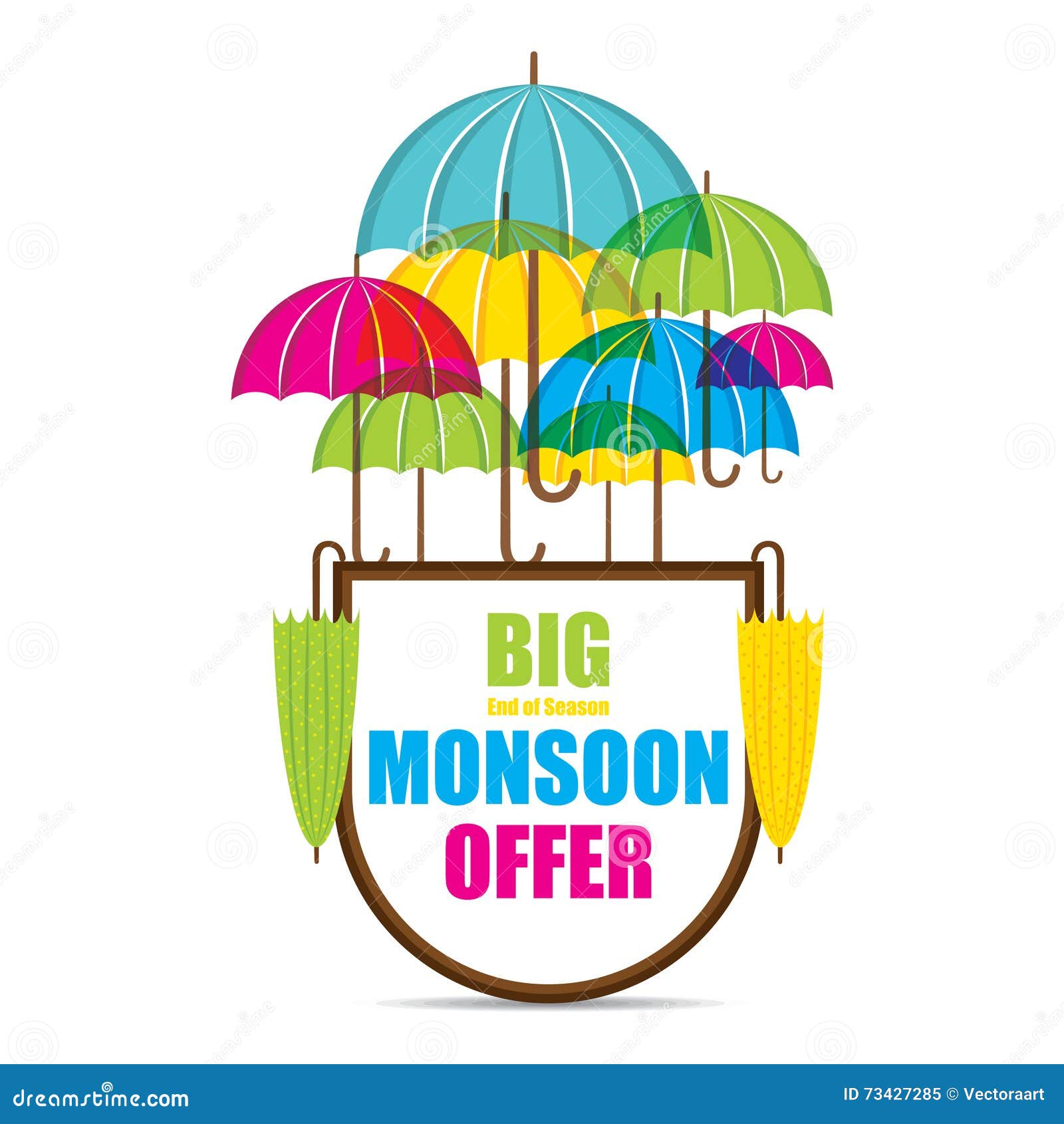 Big Monsoon Offer Banner Design Stock Vector - Illustration of ...