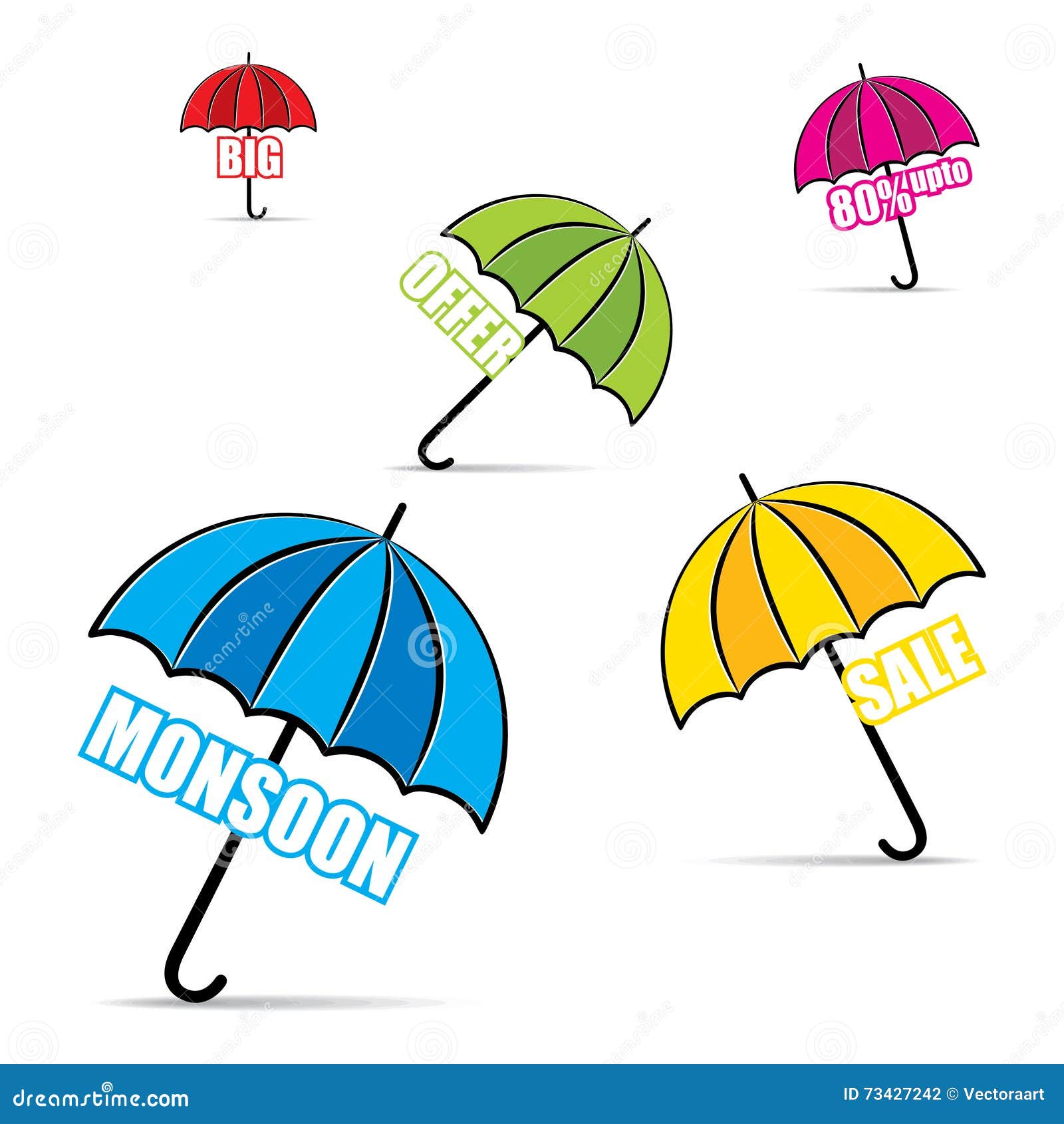 Big Monsoon Offer Banner Design Vector Illustration | CartoonDealer.com ...