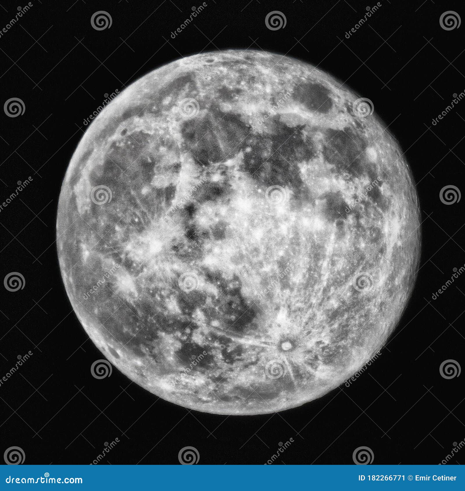 Big moon stock image. Image of moon, white, night, galaxy - 182266771