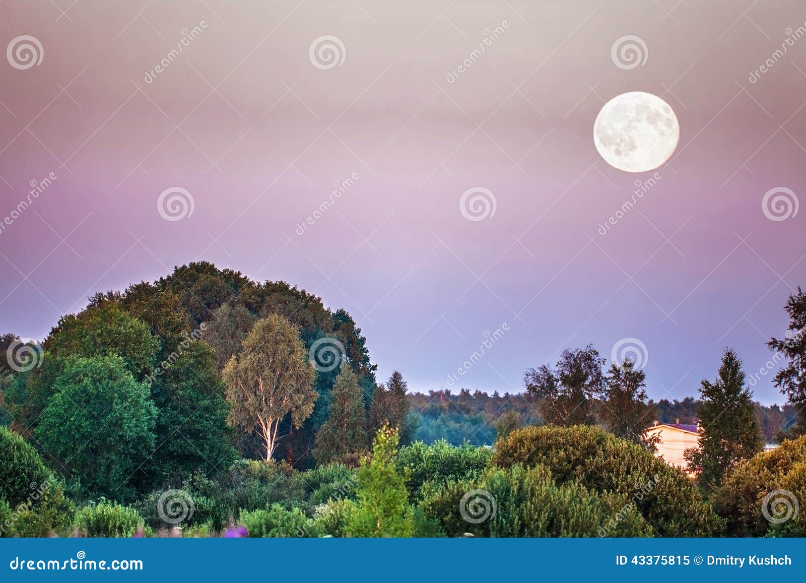 Big Moon over the field stock image. Image of countryside - 43375815