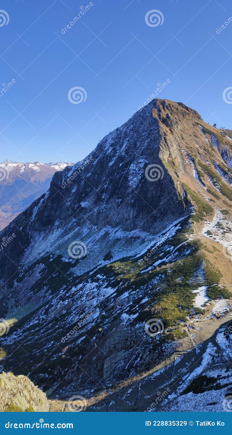 Big mount with snow stock image. Image of mountaineering - 228835329
