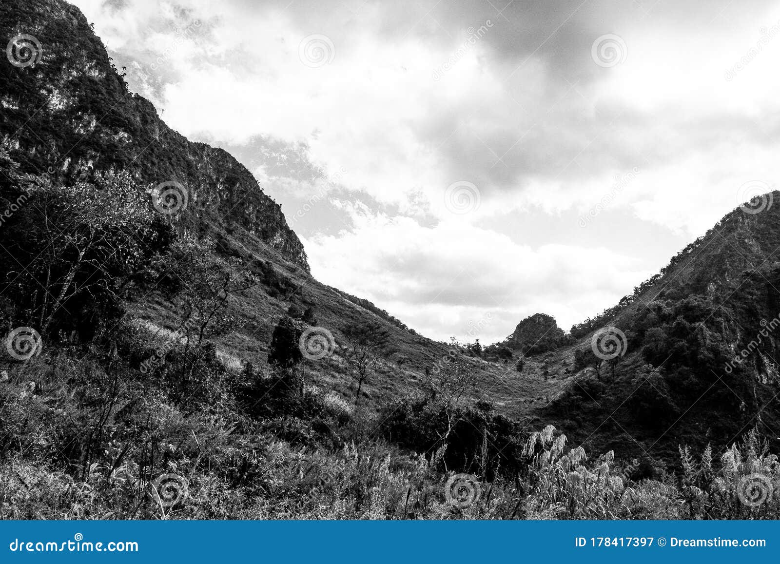 Big Mountain with Clear Blue Sky Stock Image - Image of background ...