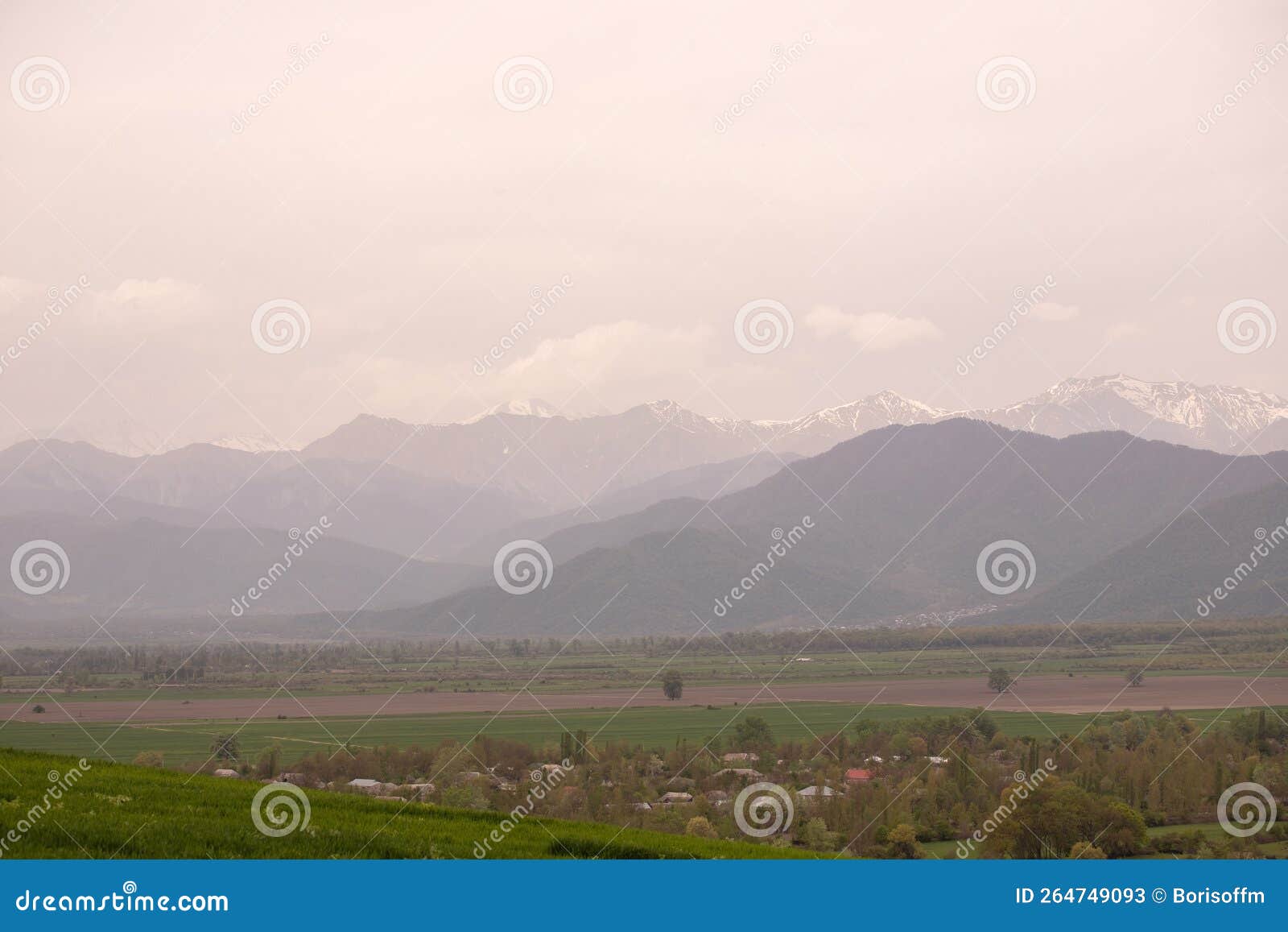 Big Mountains of the City of Ismayilli Stock Image - Image of building ...