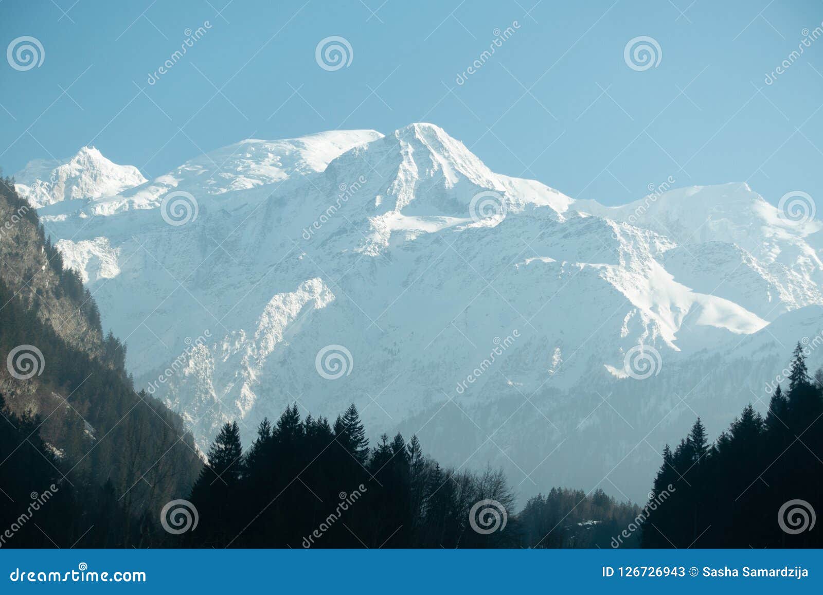Big Mountains in the Distance Stock Image - Image of natural ...