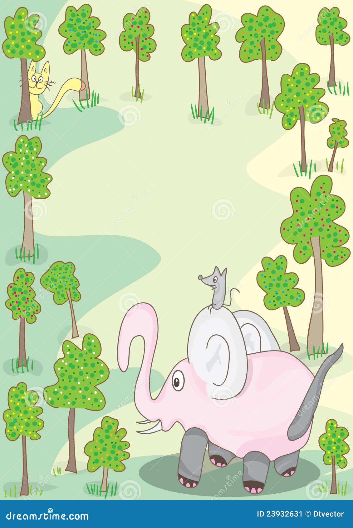 The Elephant And The Mouse Vector Illustration | CartoonDealer.com ...