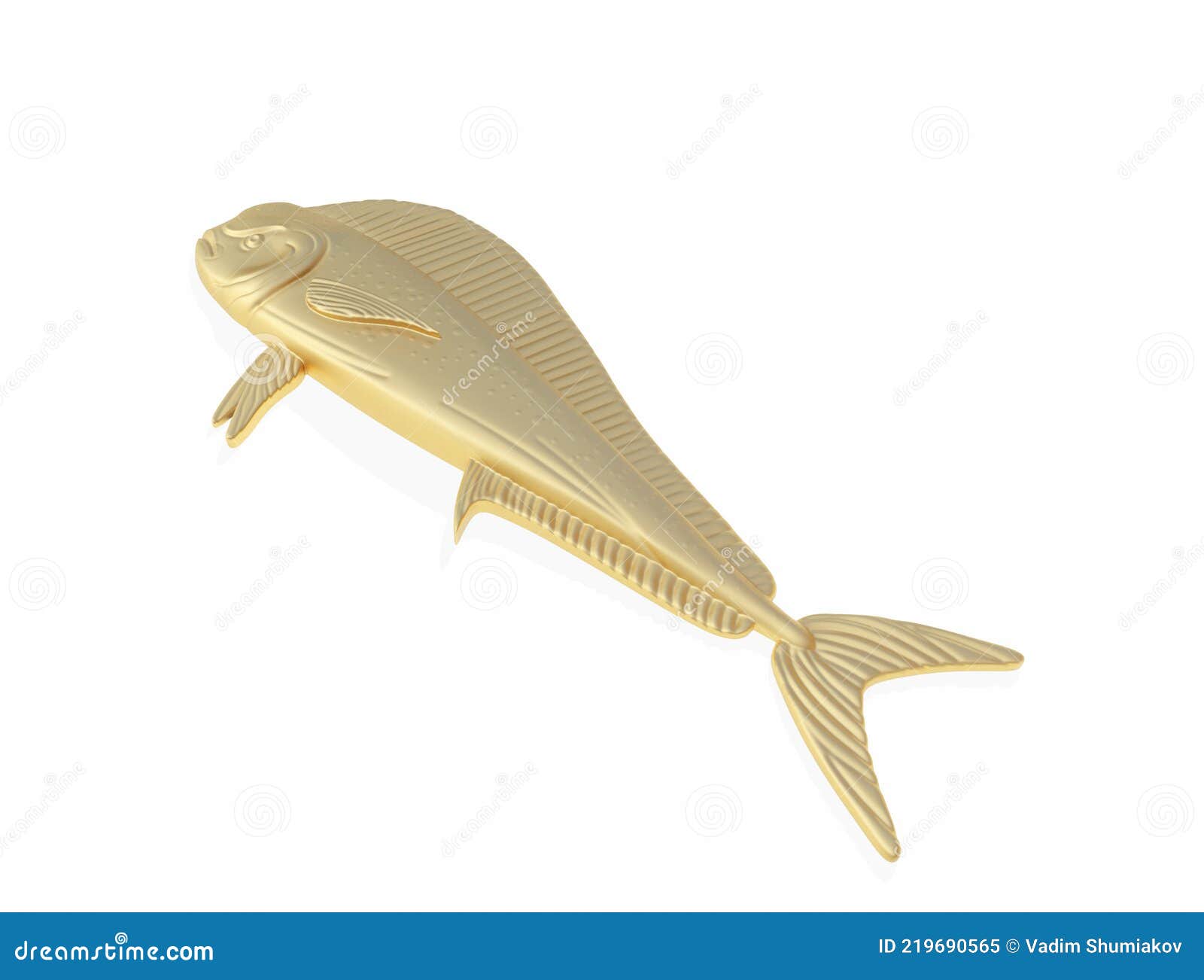 Big Mouth Cod Fish Upwards Pose 3d Render Isolated Stock Illustration ...