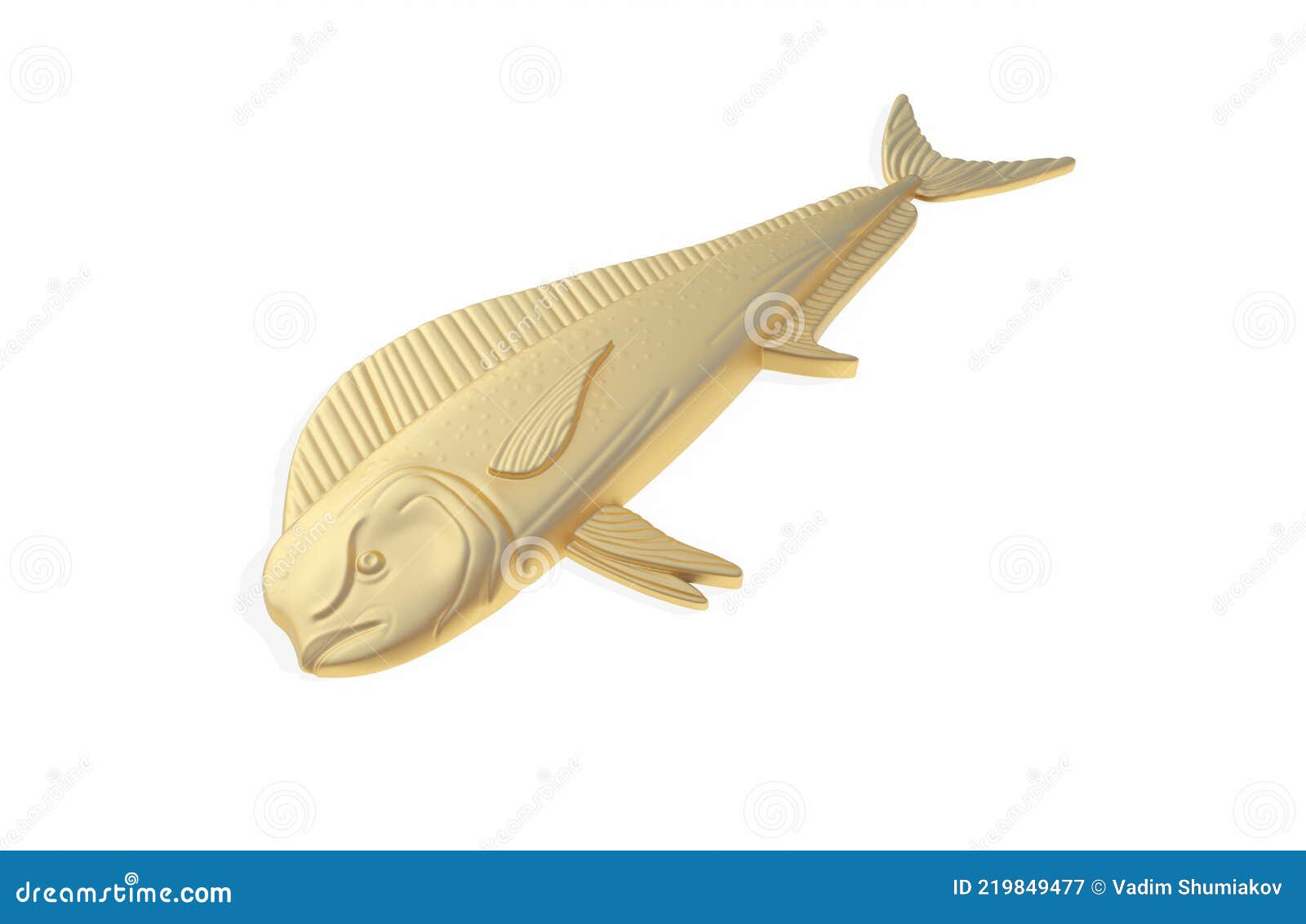 Big Mouth Cod Fish Upwards Pose 3d Render Isolated Stock Illustration ...