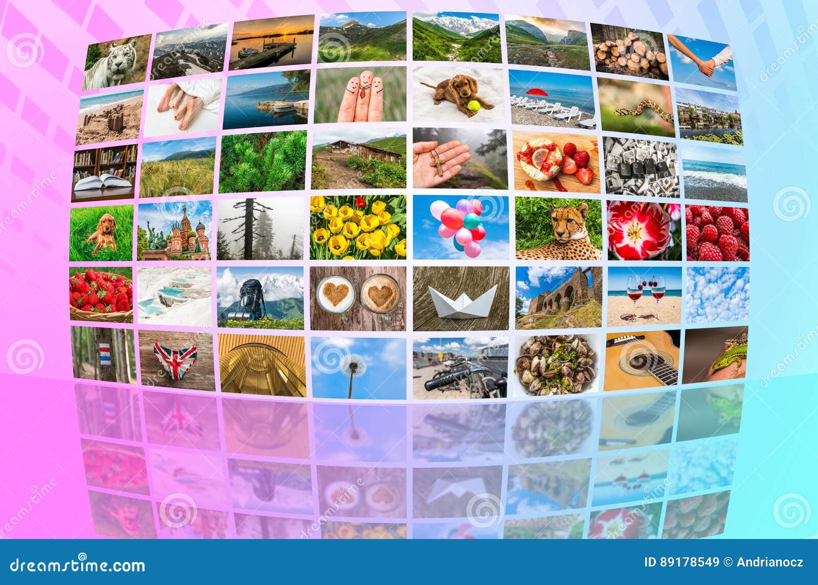 Big Multimedia Broadcast Video Wall Stock Image - Image of curved ...