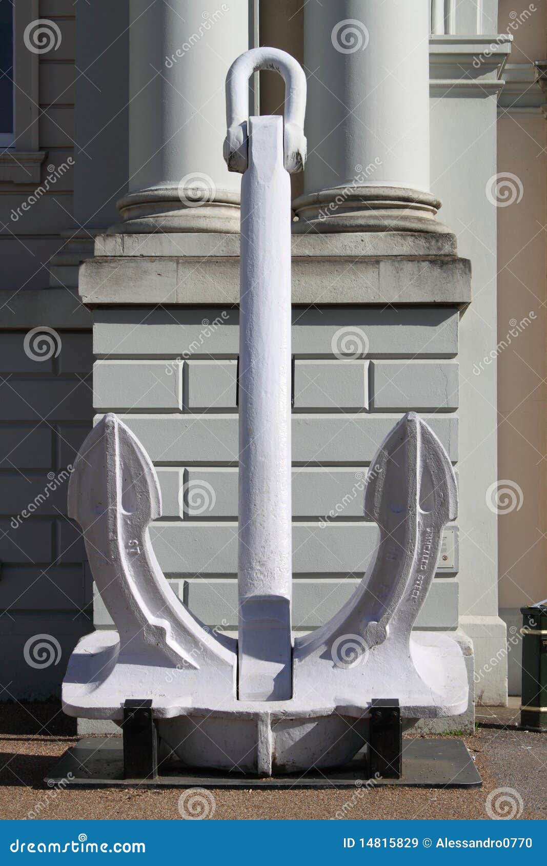 Big naval anchor stock image. Image of museum, chain - 14815829