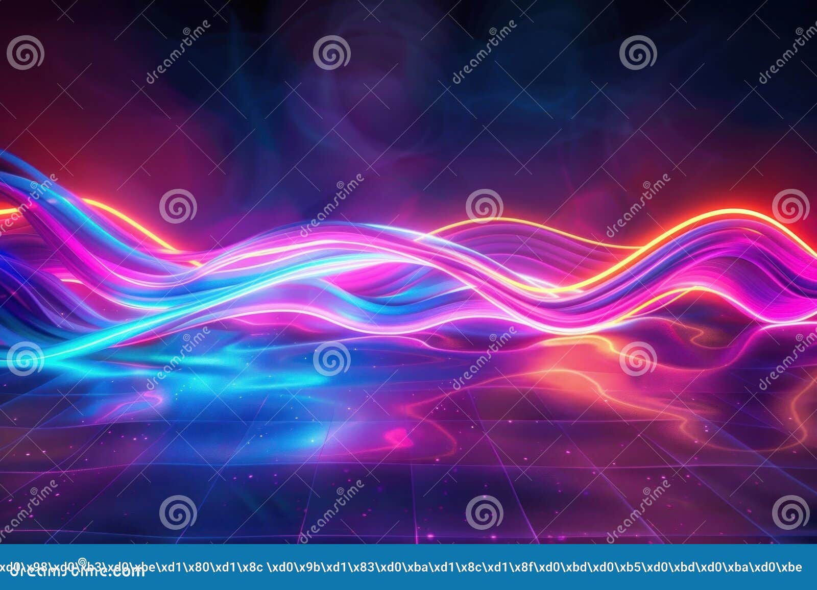 Big Neon Wave Background Futuristic Design Stock Image - Image of ...