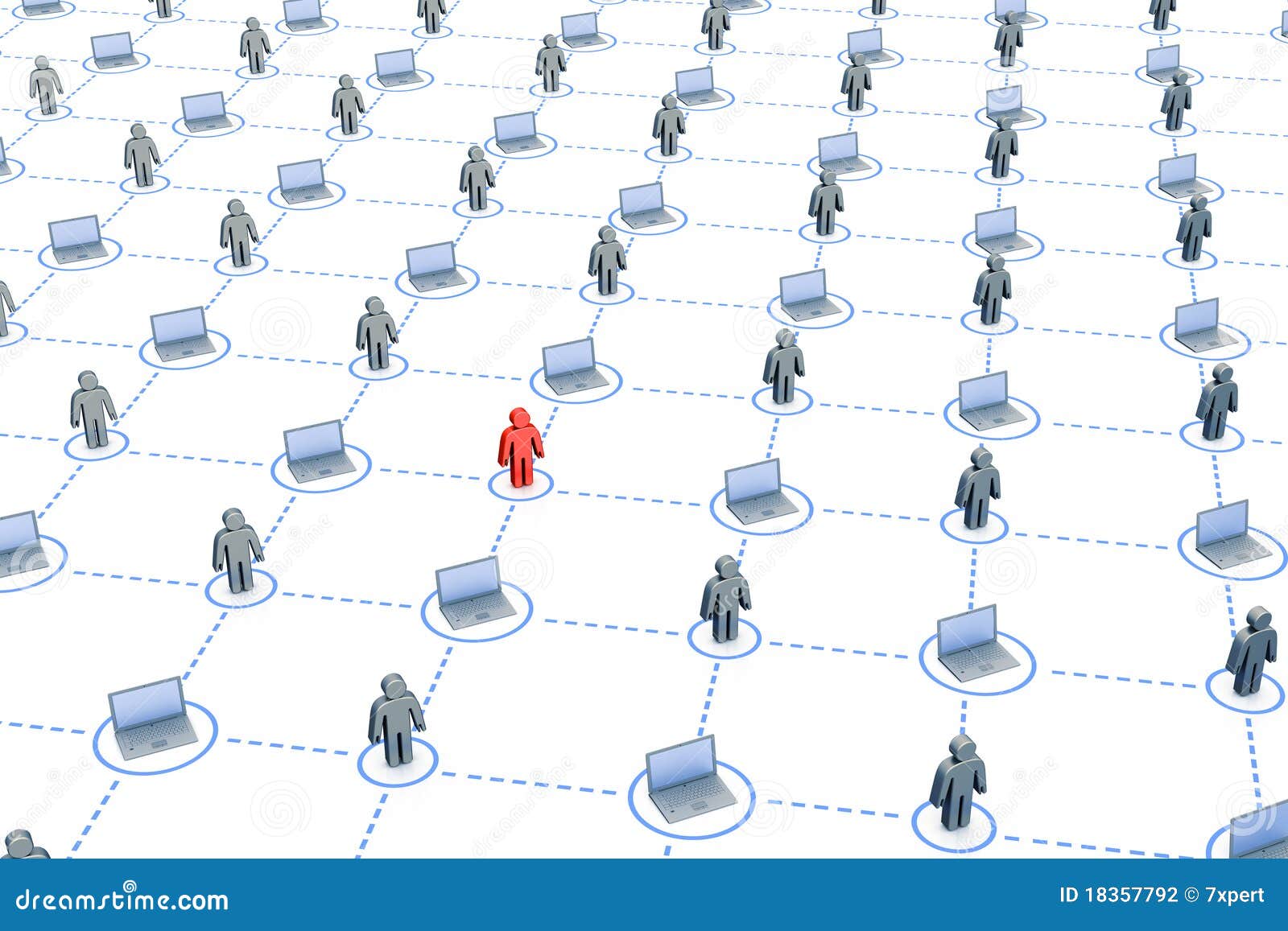 Big network stock illustration. Illustration of leader - 18357792