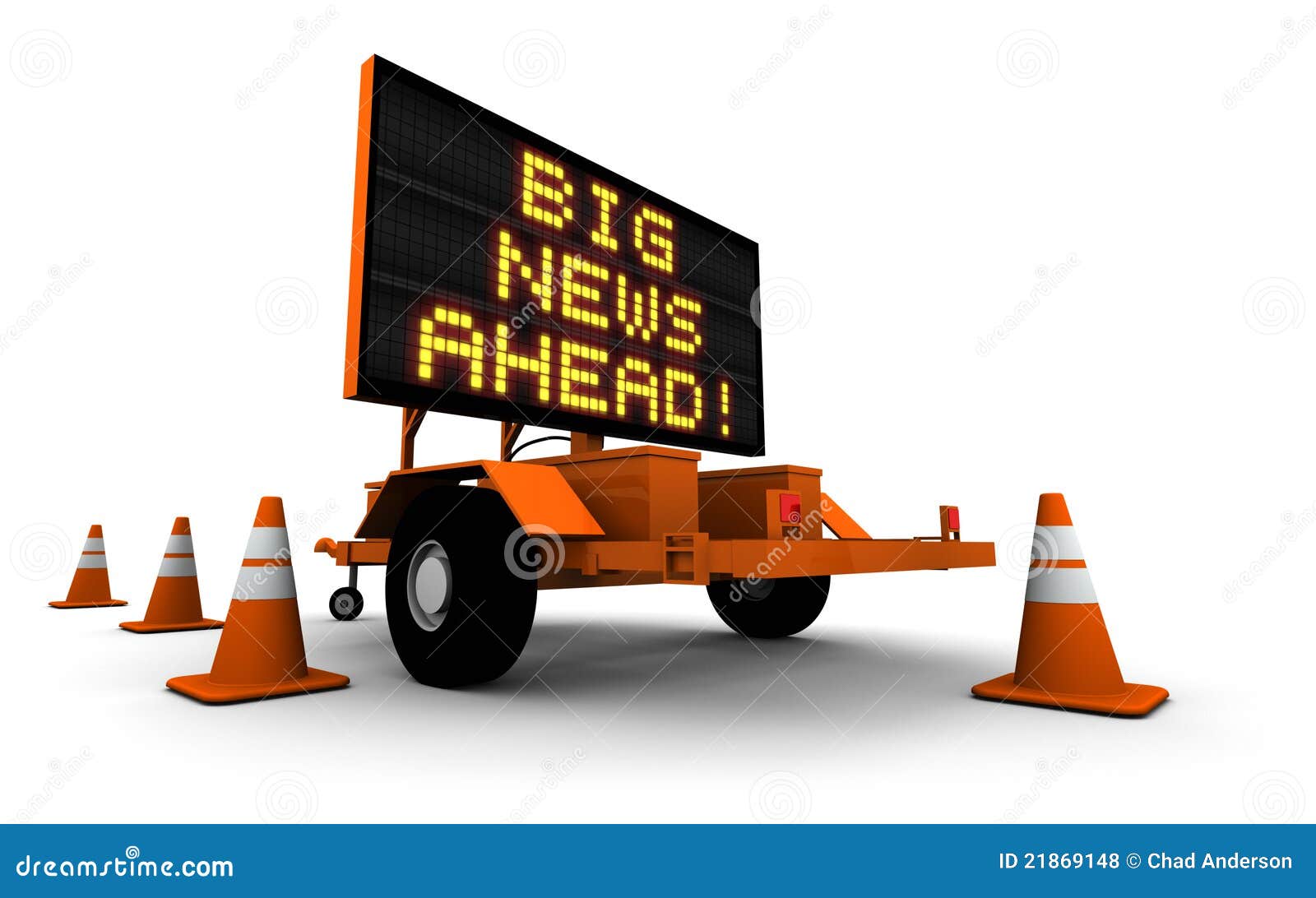 Big News Ahead Traffic Sign Stock Illustration - Illustration of safe ...