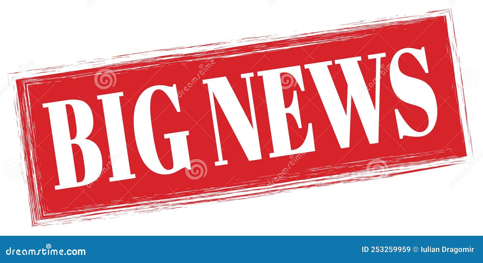 BIG NEWS Text Written on Red Stamp Sign Stock Illustration ...