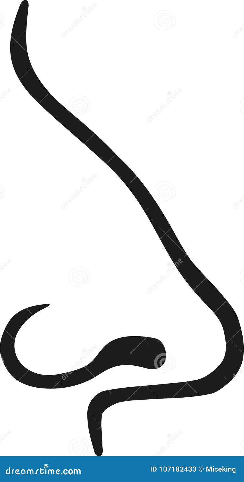 Big nose profile stock vector. Illustration of symbol - 107182433