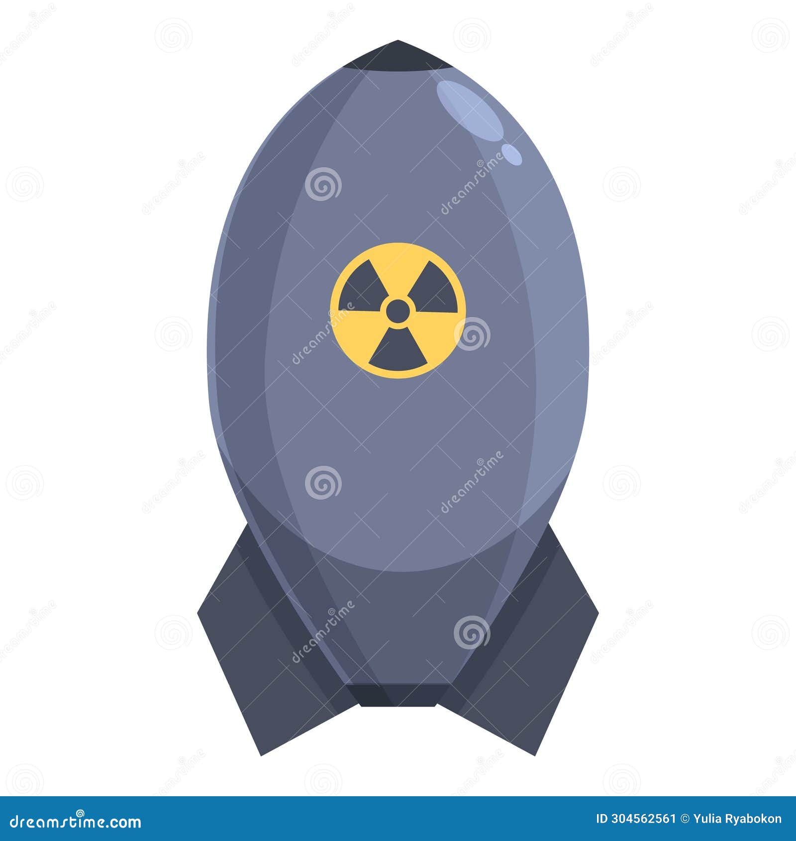 Big Nuclear Bomb Icon Cartoon Vector. Combat Space Stock Vector ...