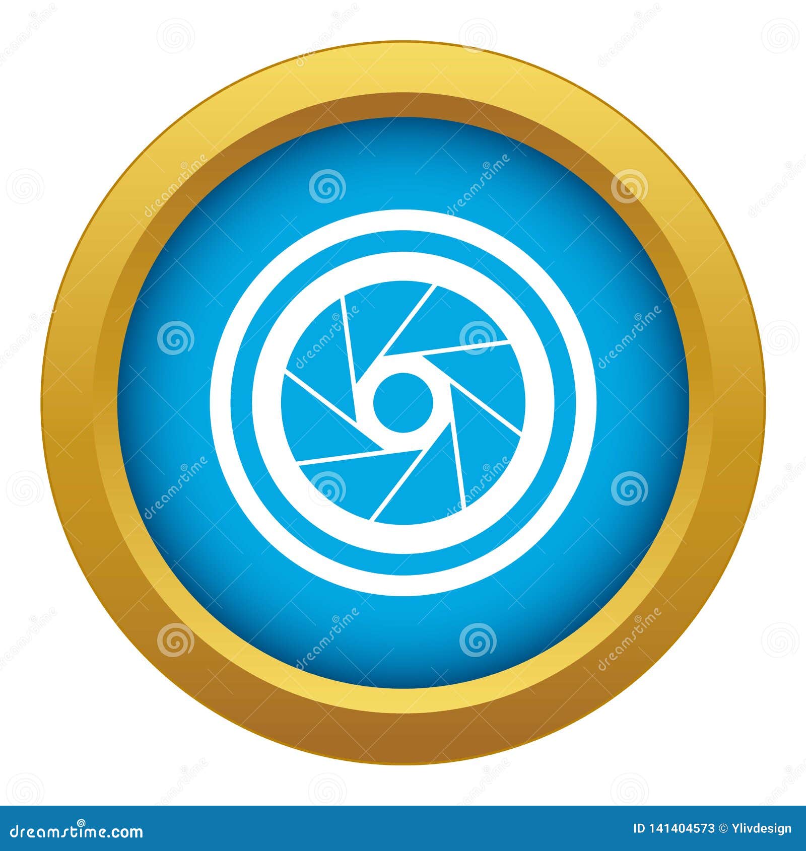 Big Objective Icon Blue Vector Isolated Stock Vector - Illustration of ...