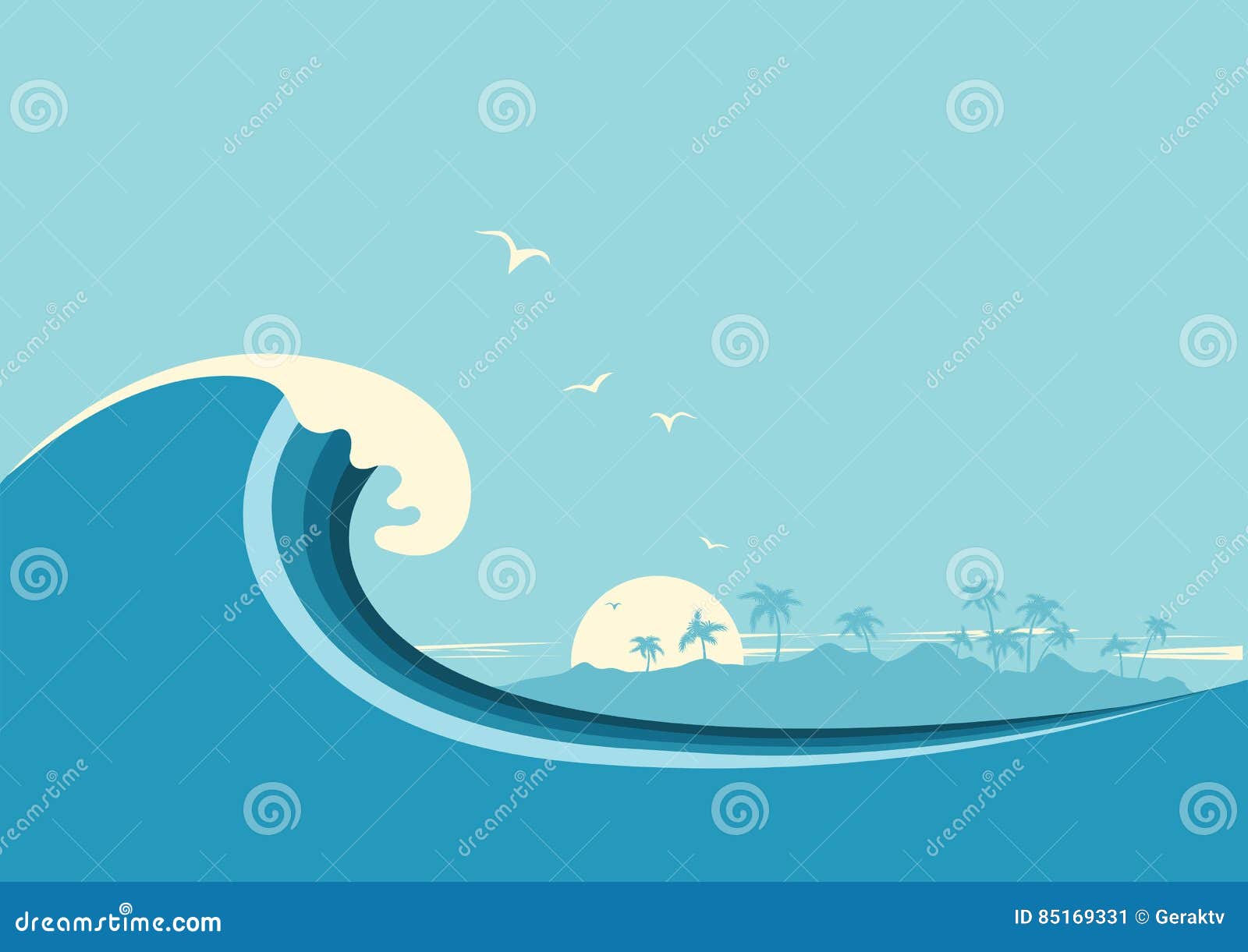 Island Vector. Isle Zen Tangle, Islet Zen Doodle, Coloring Book Sea ...