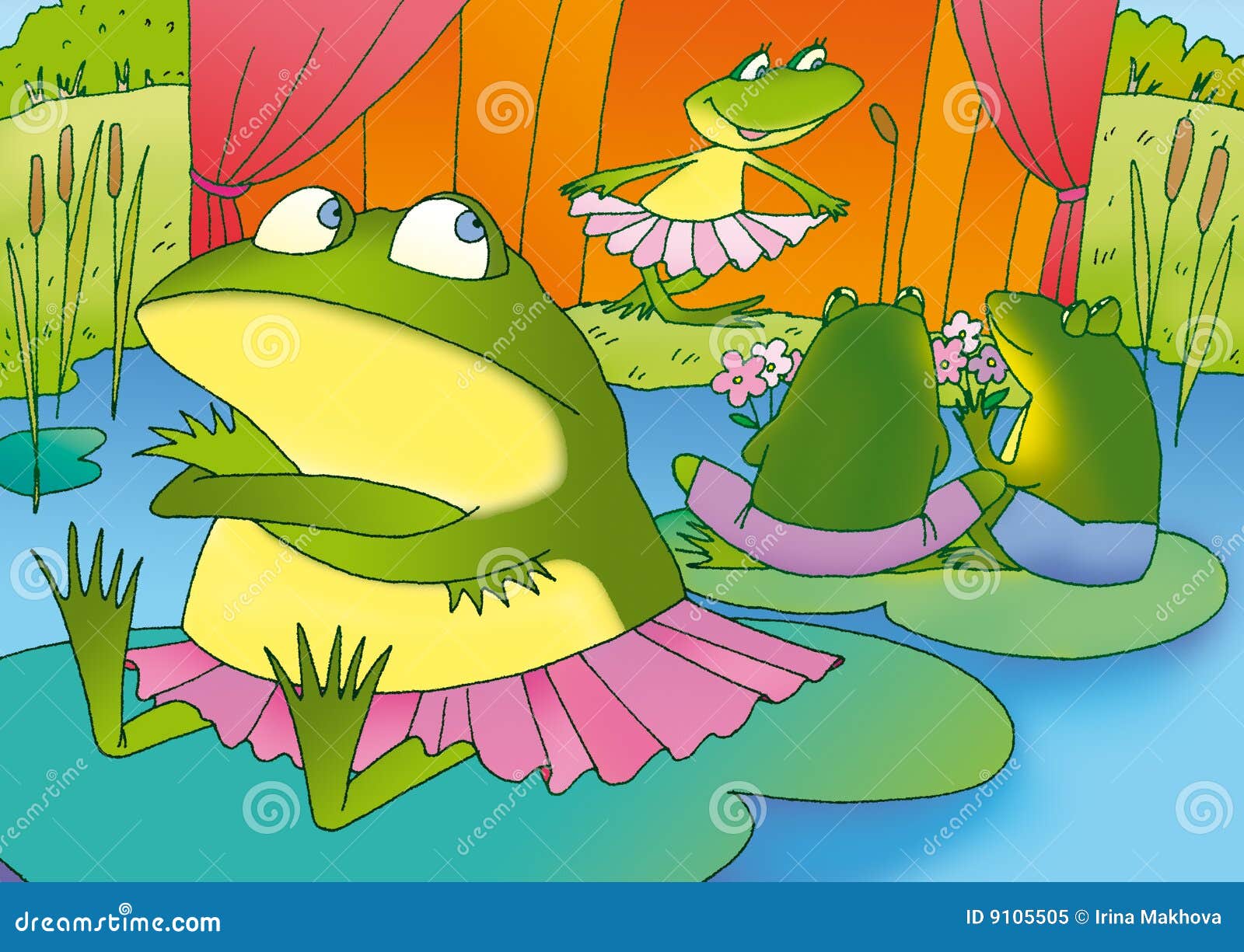 An Offended Frog, Isolated Vector Illustration. Cartoon Picture Of A ...