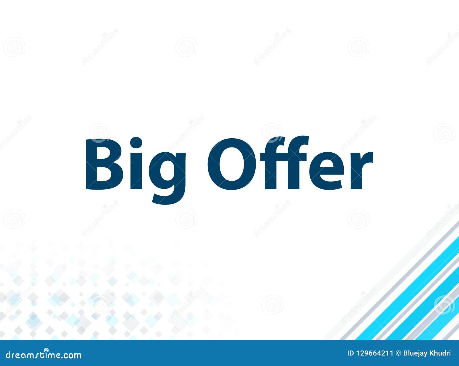 Big Offer Modern Flat Design Blue Abstract Background Stock ...